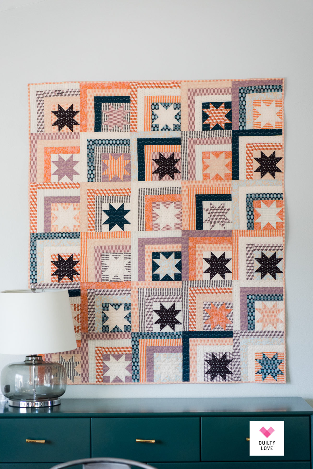 The Duval Log Cabin Stars Quilt - Quilty Love