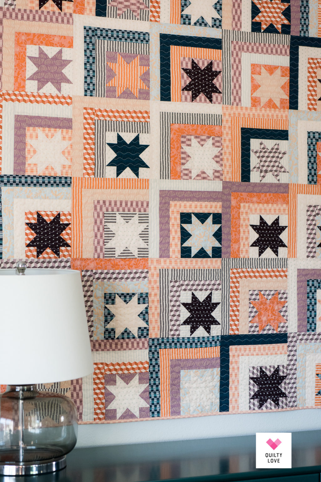 The Duval Log Cabin Stars Quilt - Quilty Love