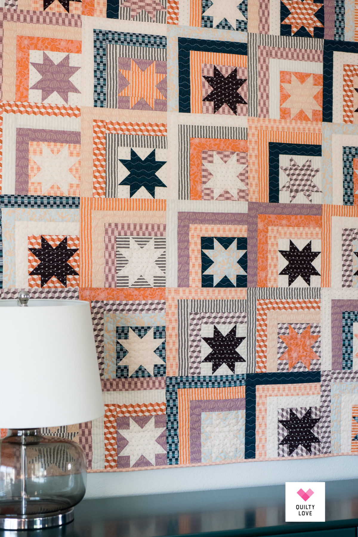 The Duval Log Cabin Stars Quilt - Quilty Love