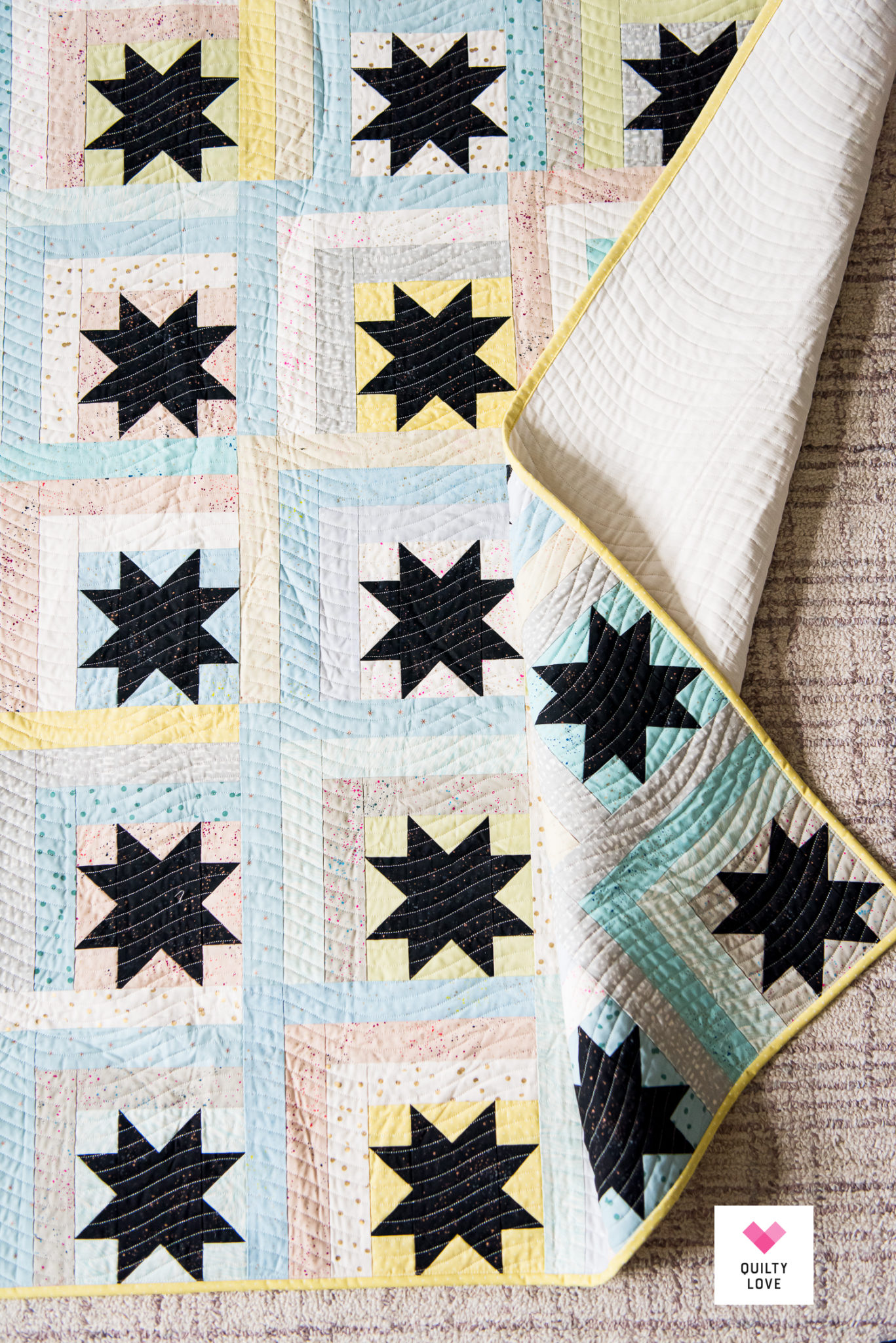 Log Cabin Stars Quilt - The RSS basics one - Quilty Love