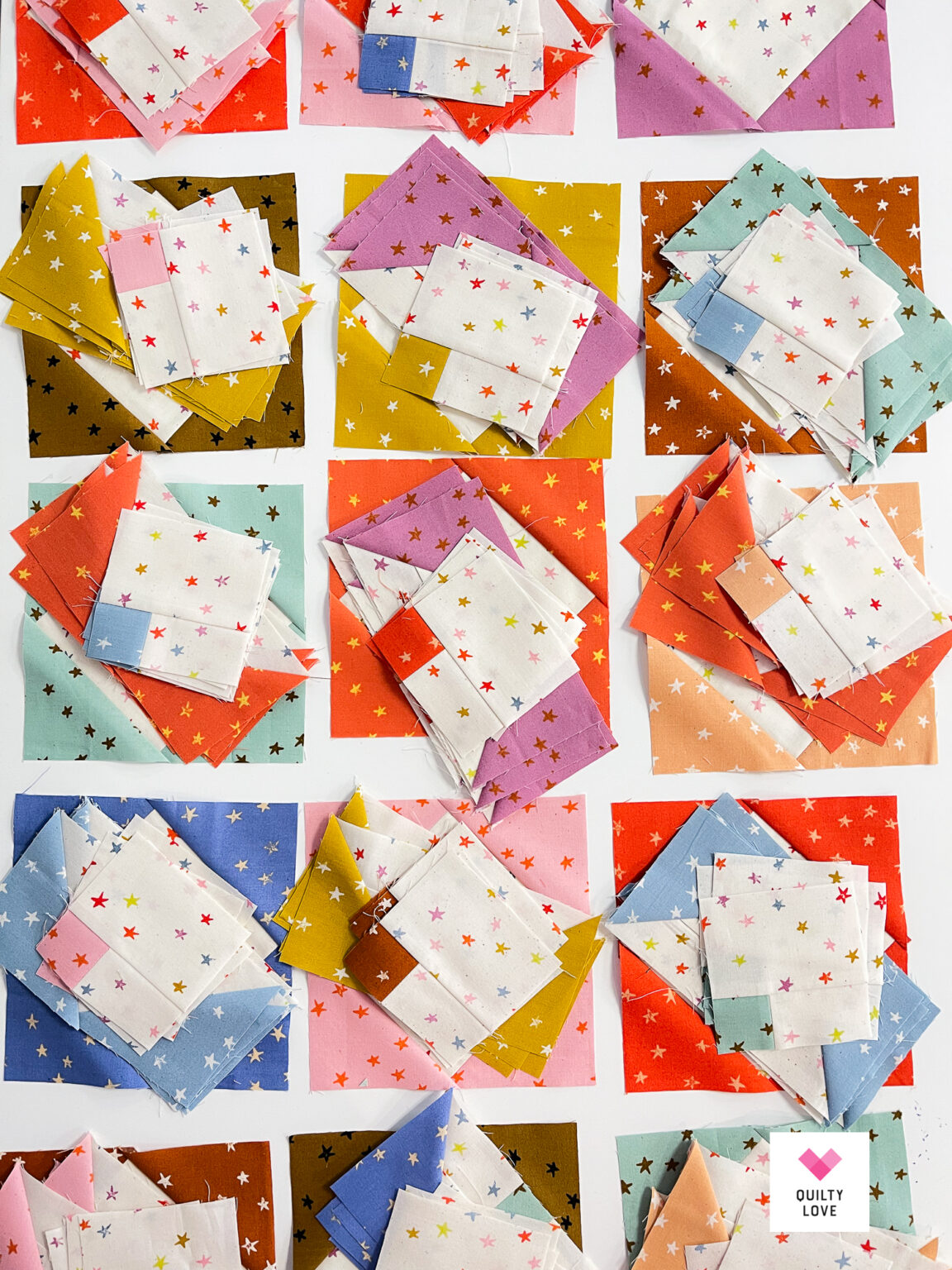 Tiled Stars II quilt pattern - Quilty Love