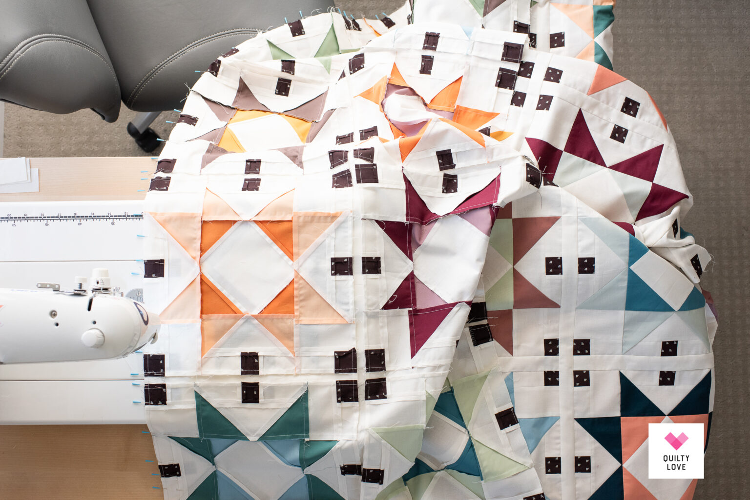 Tiled Stars II quilt pattern - Quilty Love