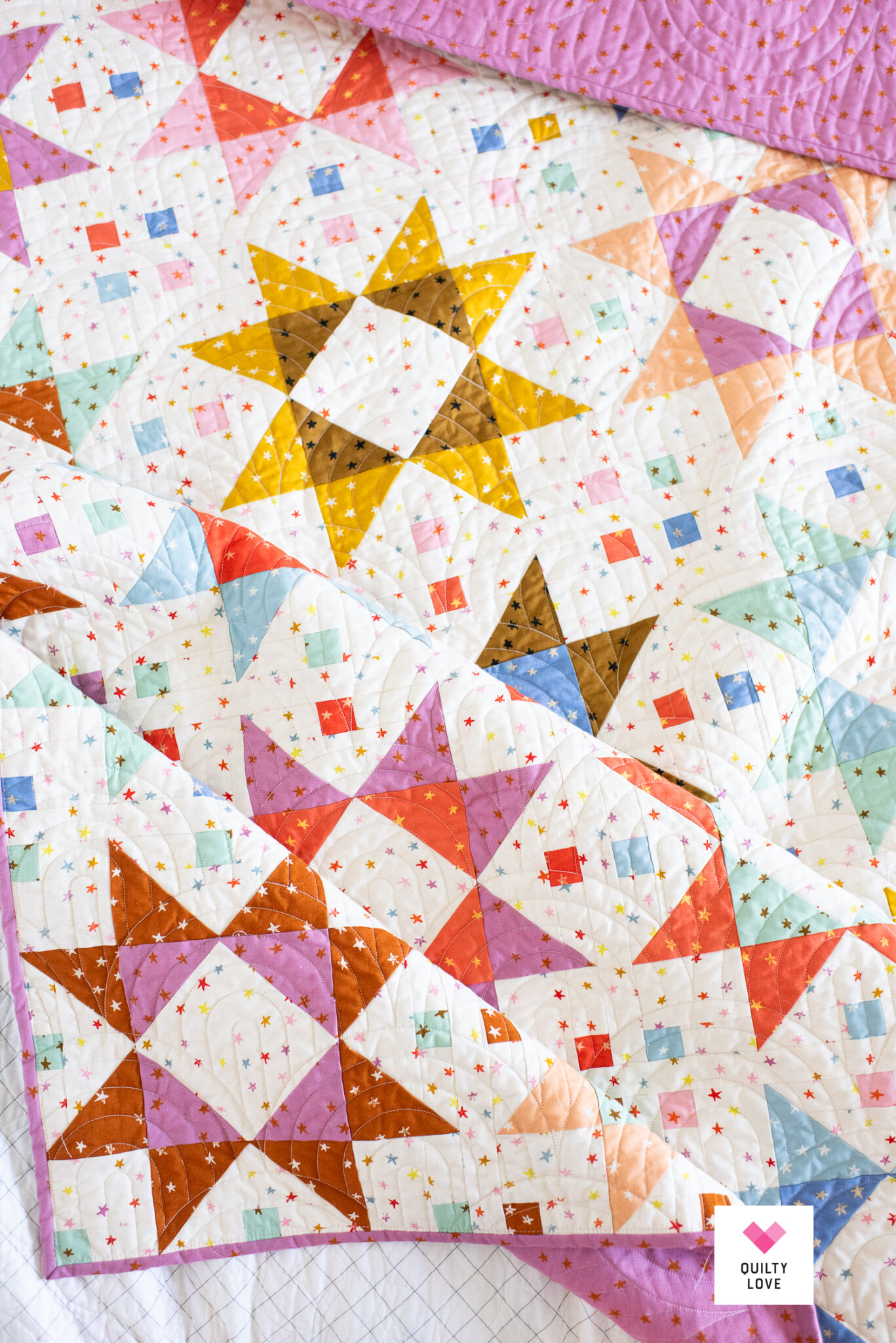Tiled Stars II quilt pattern - Quilty Love
