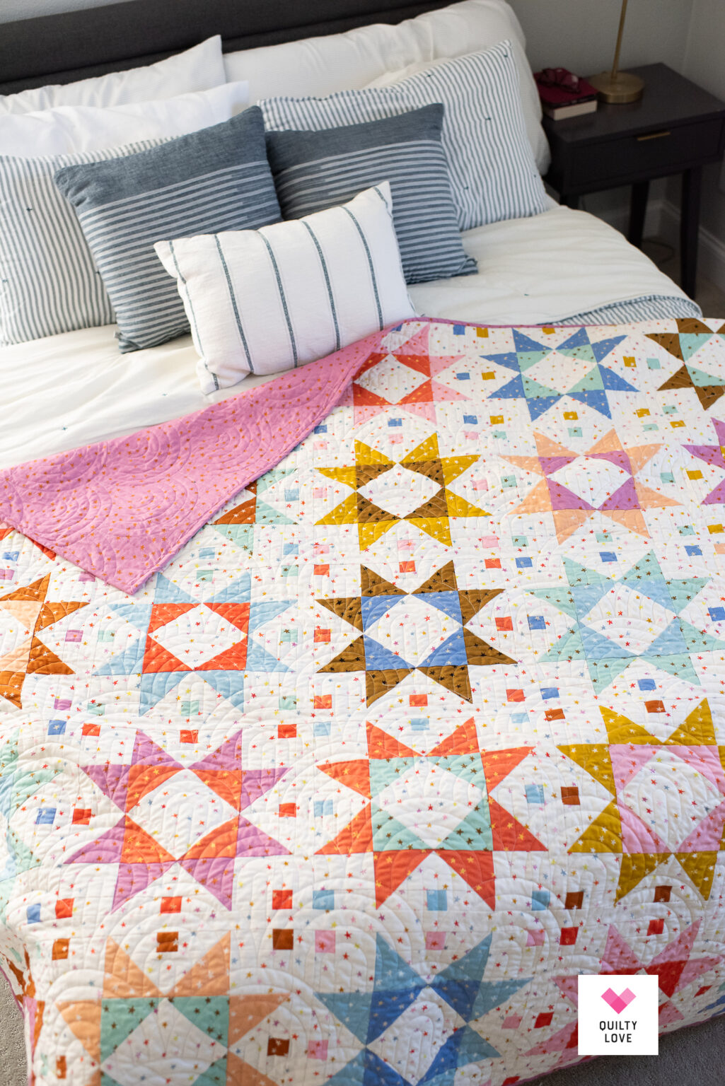 Tiled Stars II quilt pattern - Quilty Love