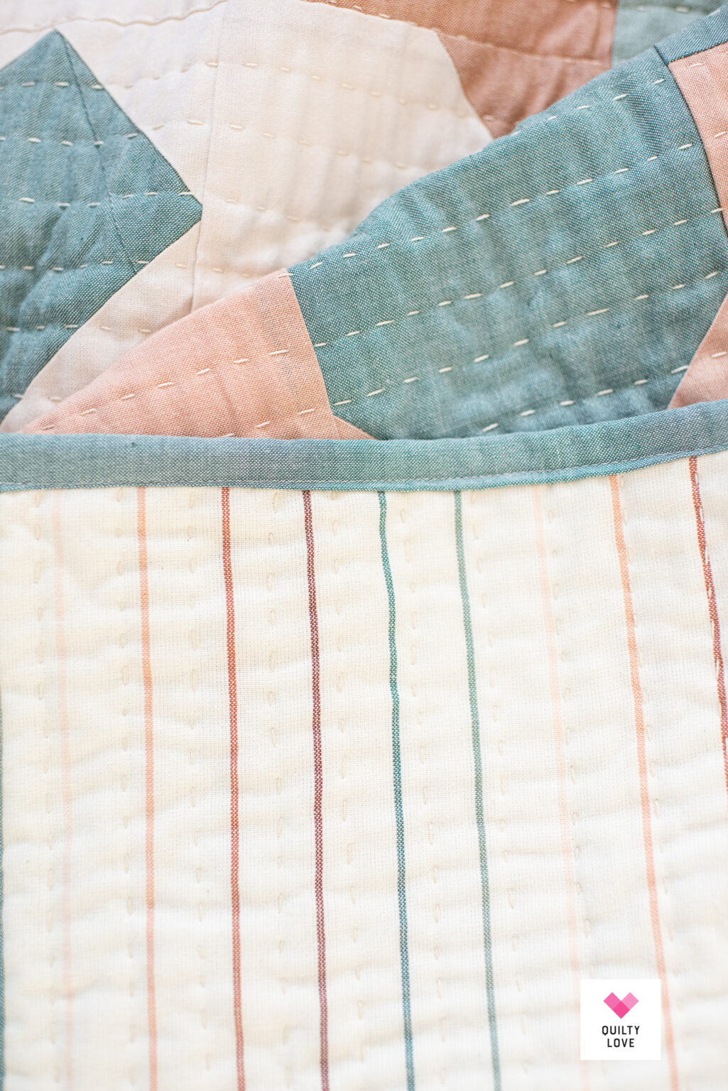 Fableism Everyday Chambray Geo Gems Quilt - Quilty Love