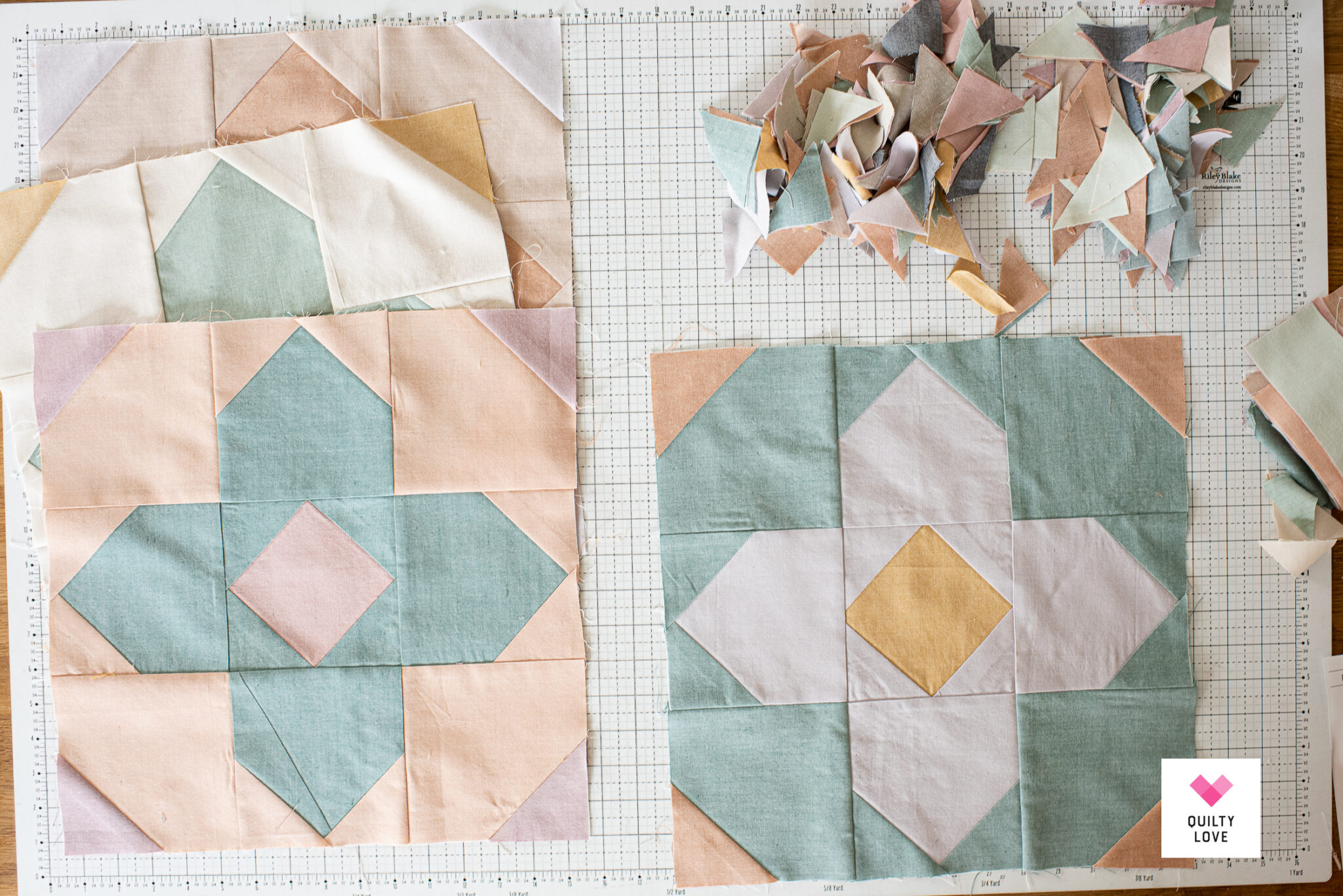 Fableism Everyday Chambray Geo Gems Quilt - Quilty Love