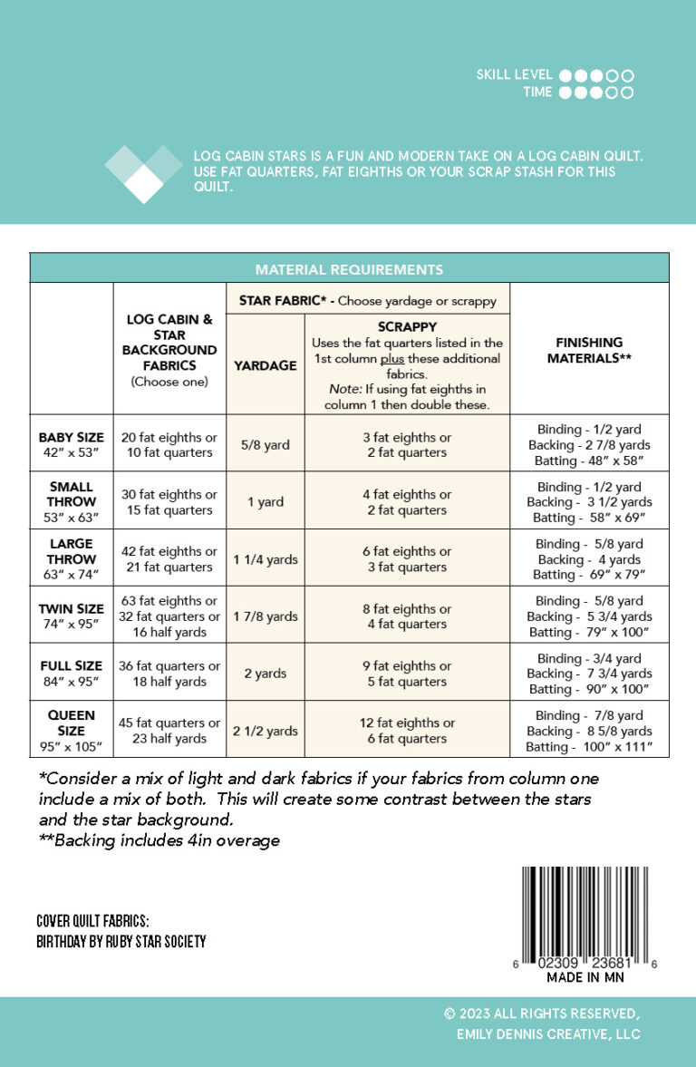 Scrappy Log Cabin Stars quilt - Quilty Love