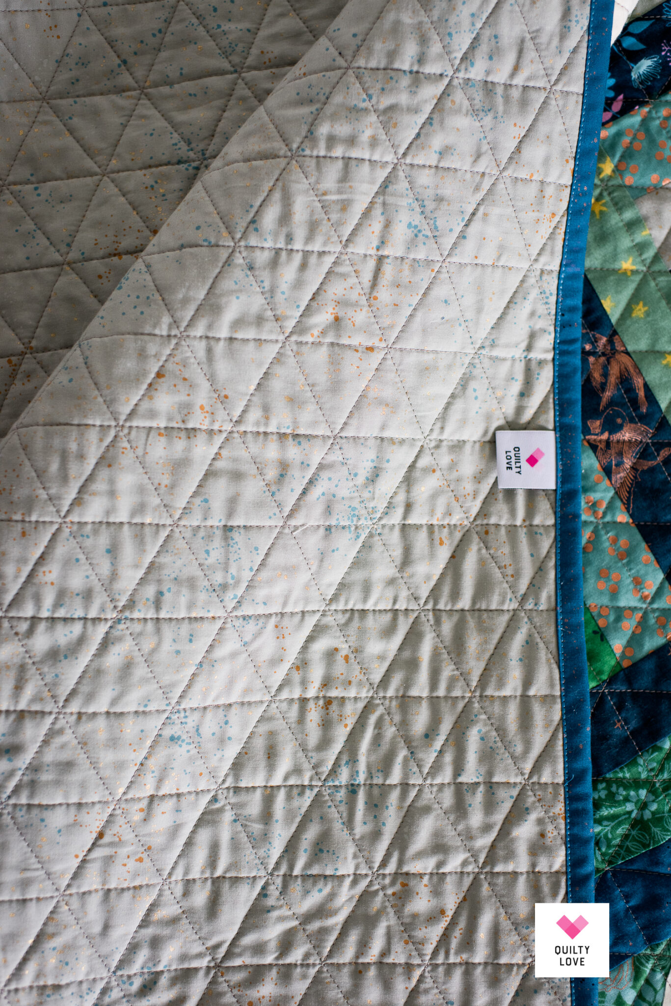 Scrappy Log Cabin Stars quilt - Quilty Love