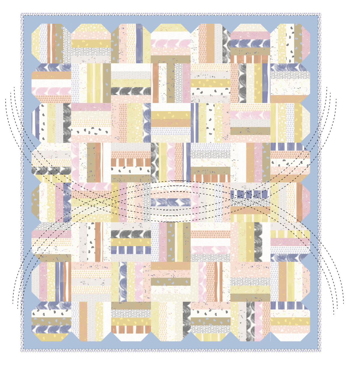 Happy Scallops quilt pattern - Quilty Love