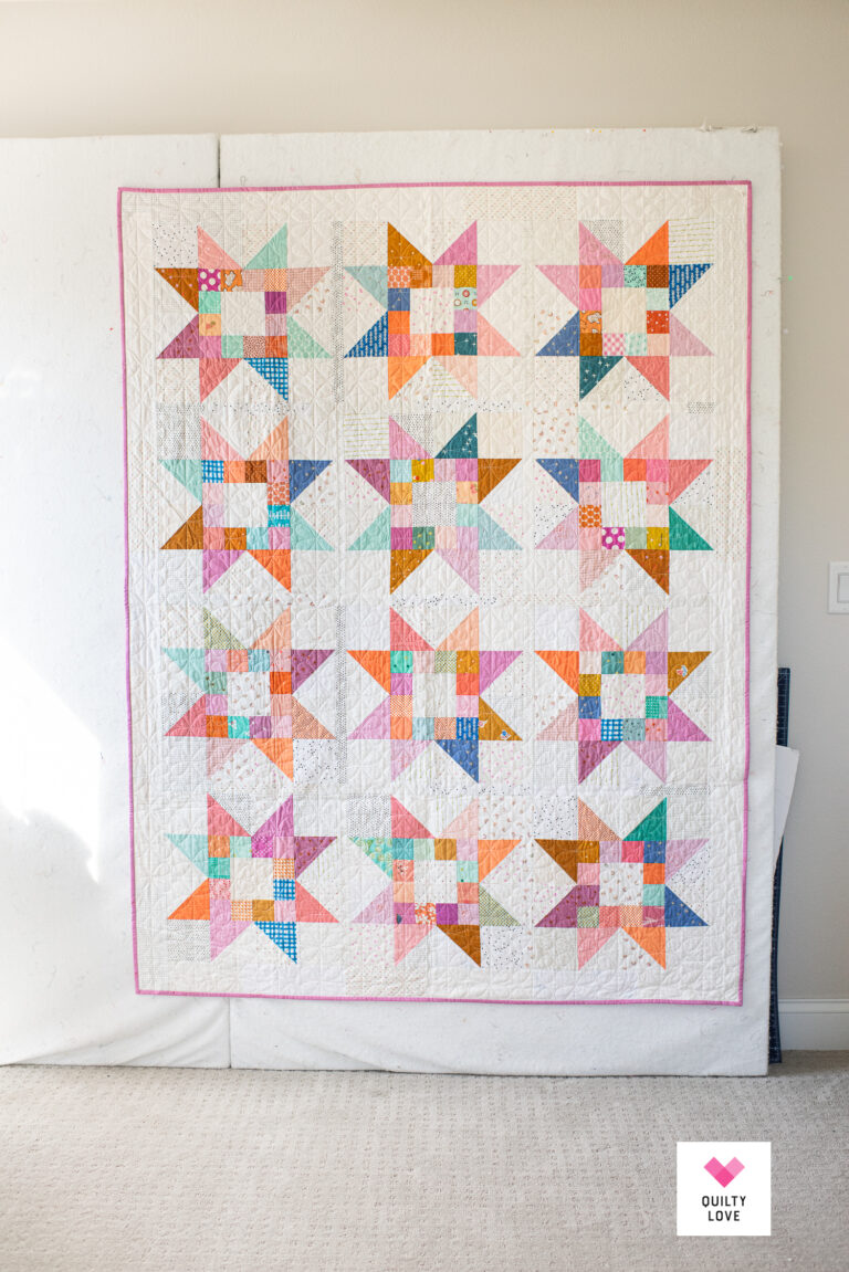 Scrap Stash Quilty Stars quilt - Quilty Love
