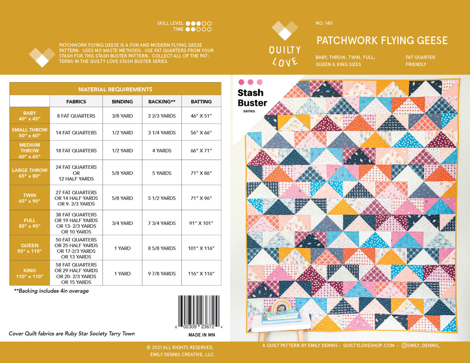 Scrappy Rainbow Patchwork Flying Geese quilt - Quilty Love