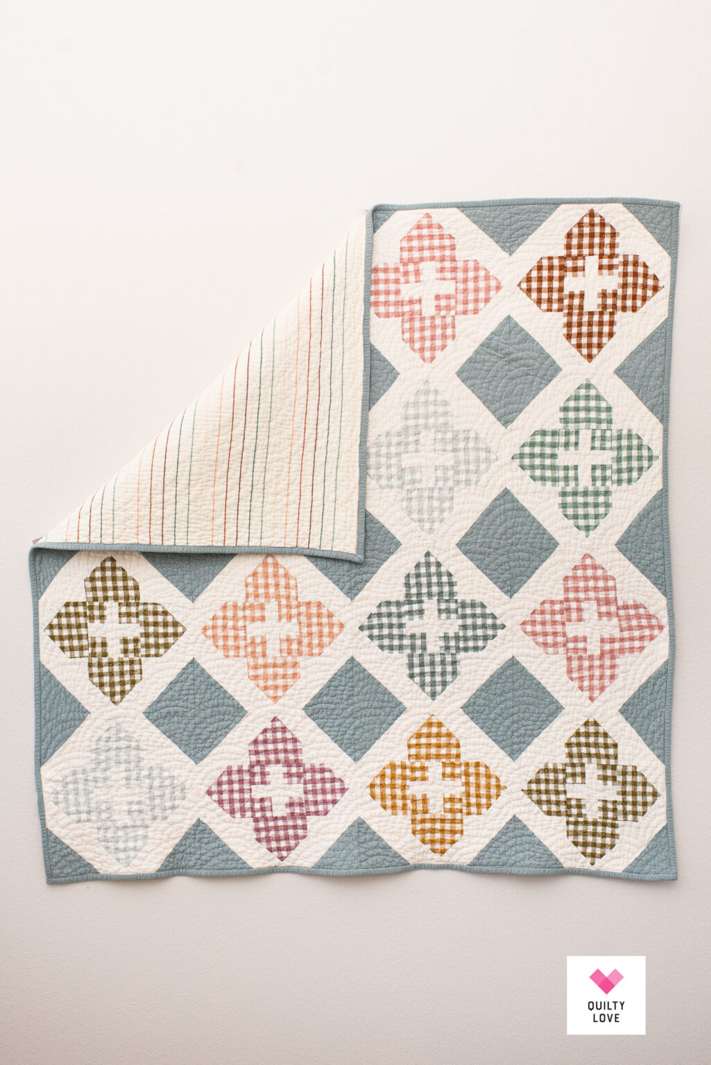 Hand quilted Fableism Camp Gingham Stained Glass Windows Quilt - Quilty ...