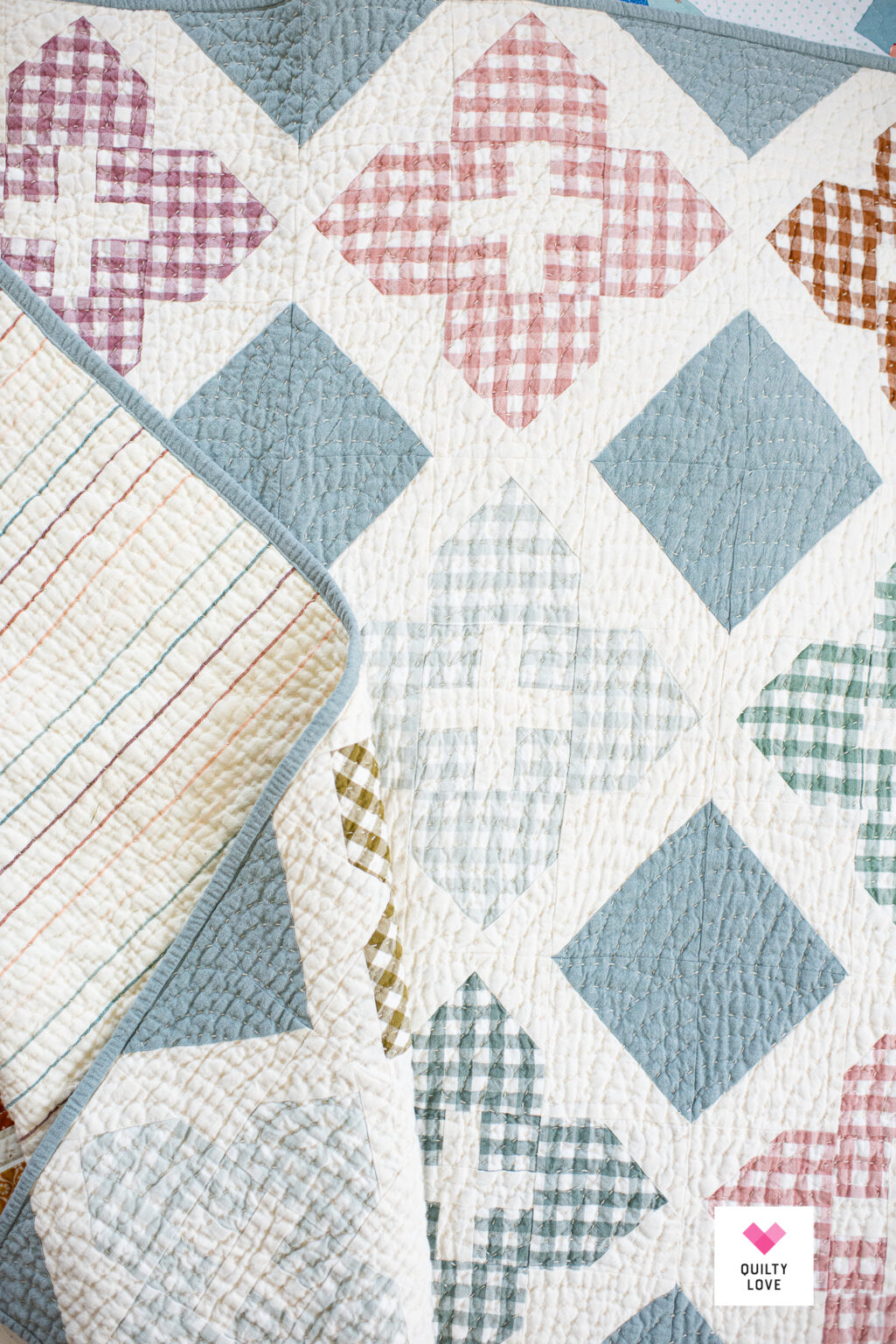 Hand quilted Fableism Camp Gingham Stained Glass Windows Quilt - Quilty ...