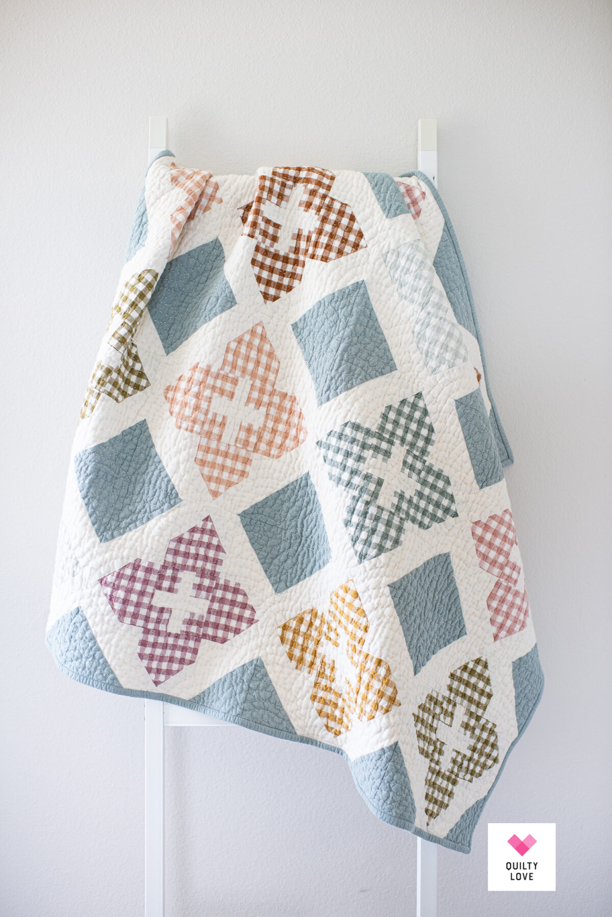Hand quilted Fableism Camp Gingham Stained Glass Windows Quilt - Quilty ...