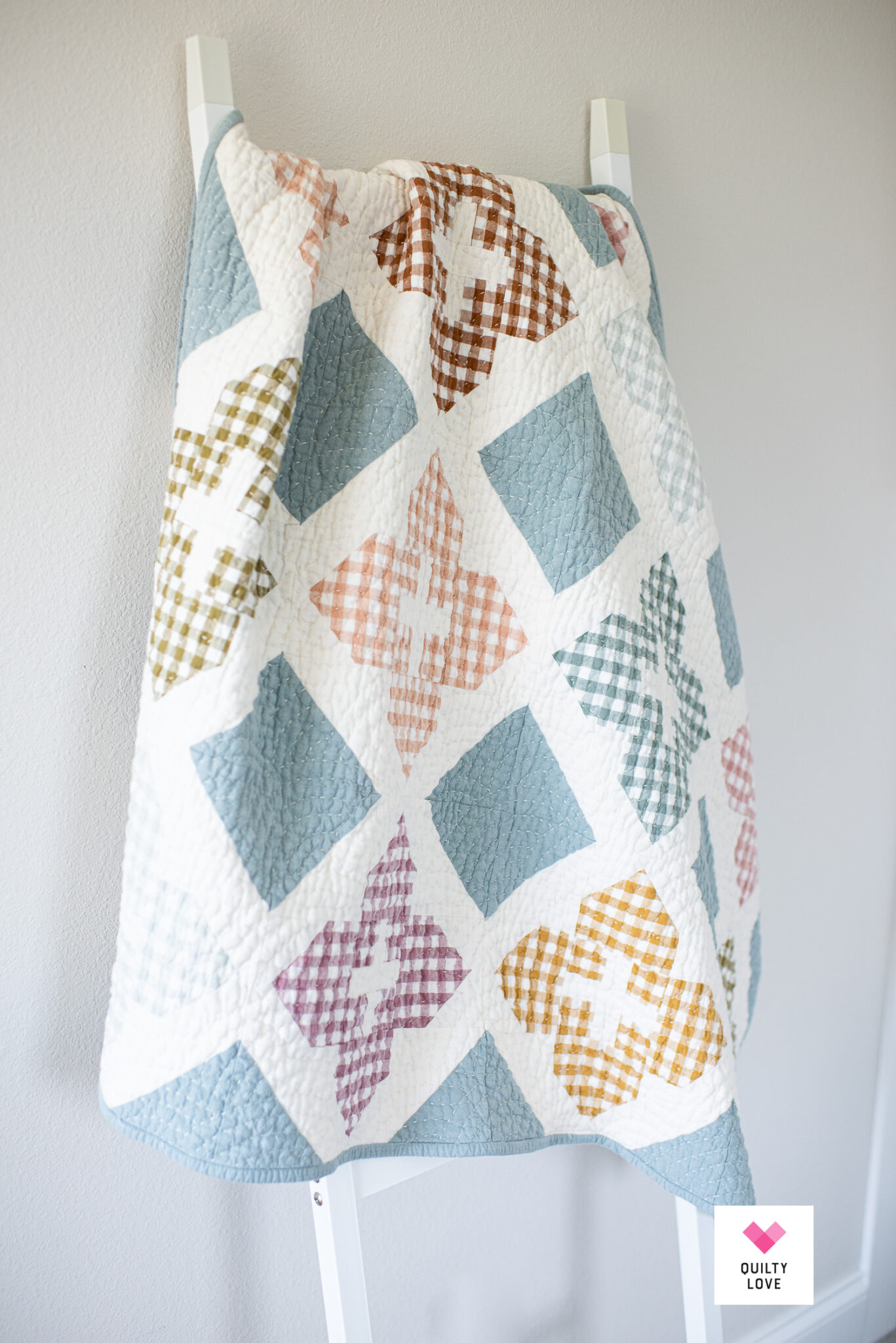 Hand quilted Fableism Camp Gingham Stained Glass Windows Quilt - Quilty ...