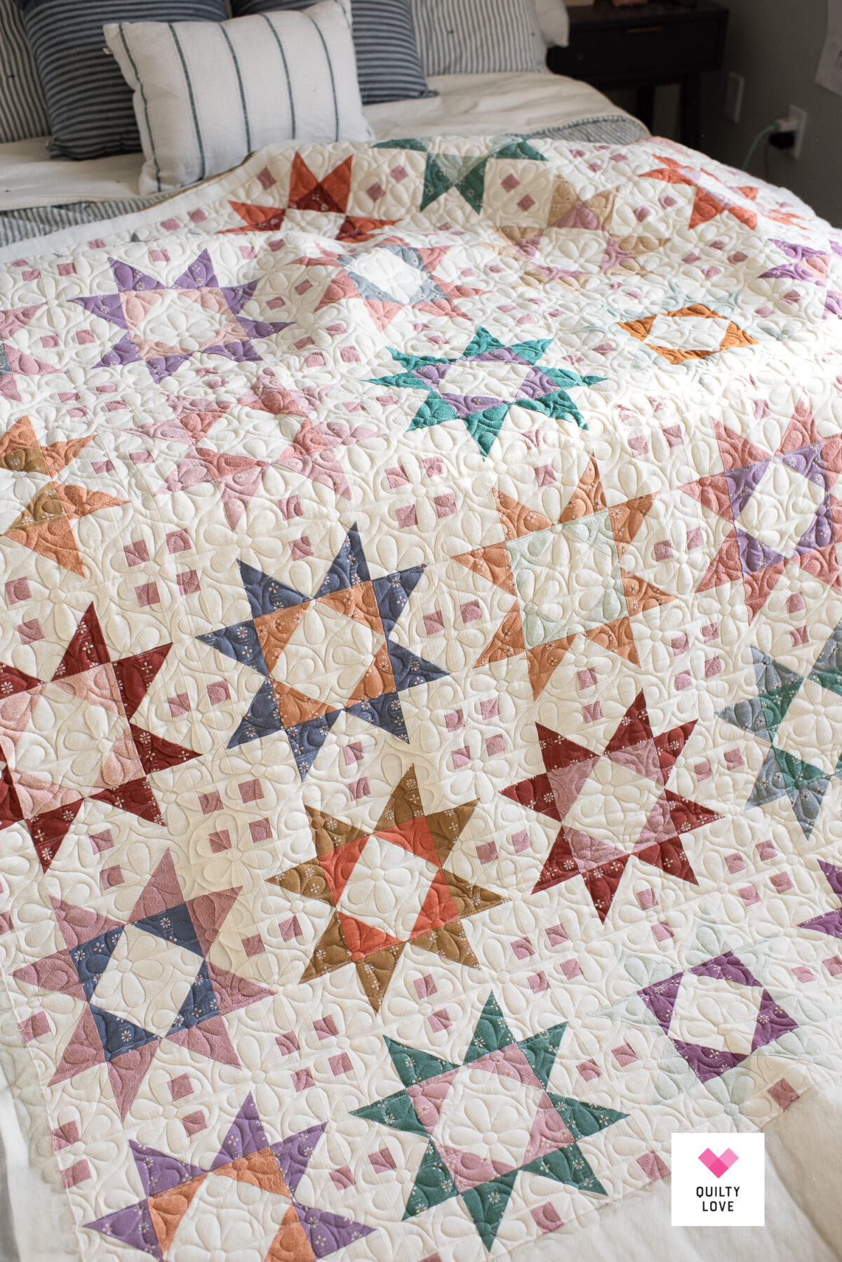 Fableism Forest Forage Tiled Stars II quilt by Quilty Love - Quilty Love