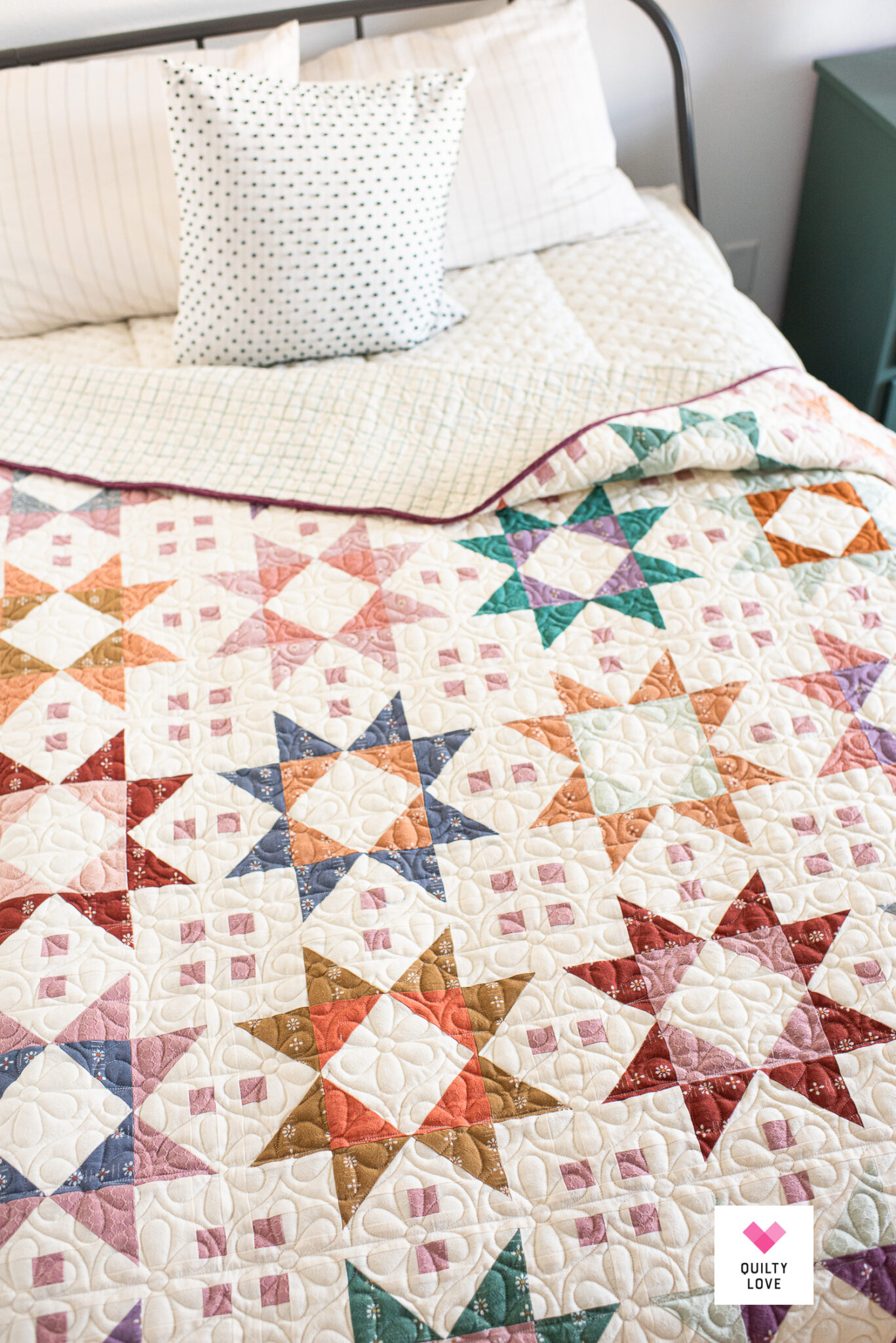 Fableism Forest Forage Tiled Stars II quilt by Quilty Love - Quilty Love