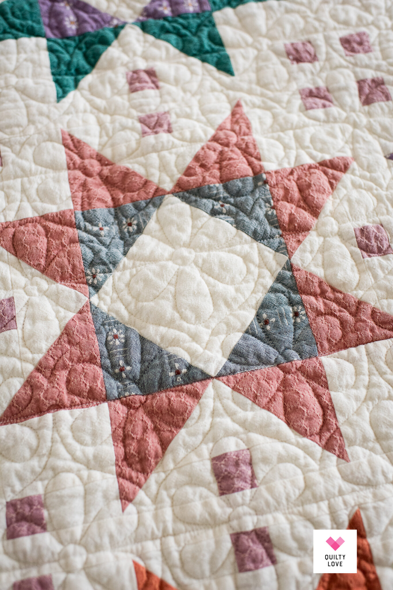 Fableism Forest Forage Tiled Stars II quilt by Quilty Love - Quilty Love