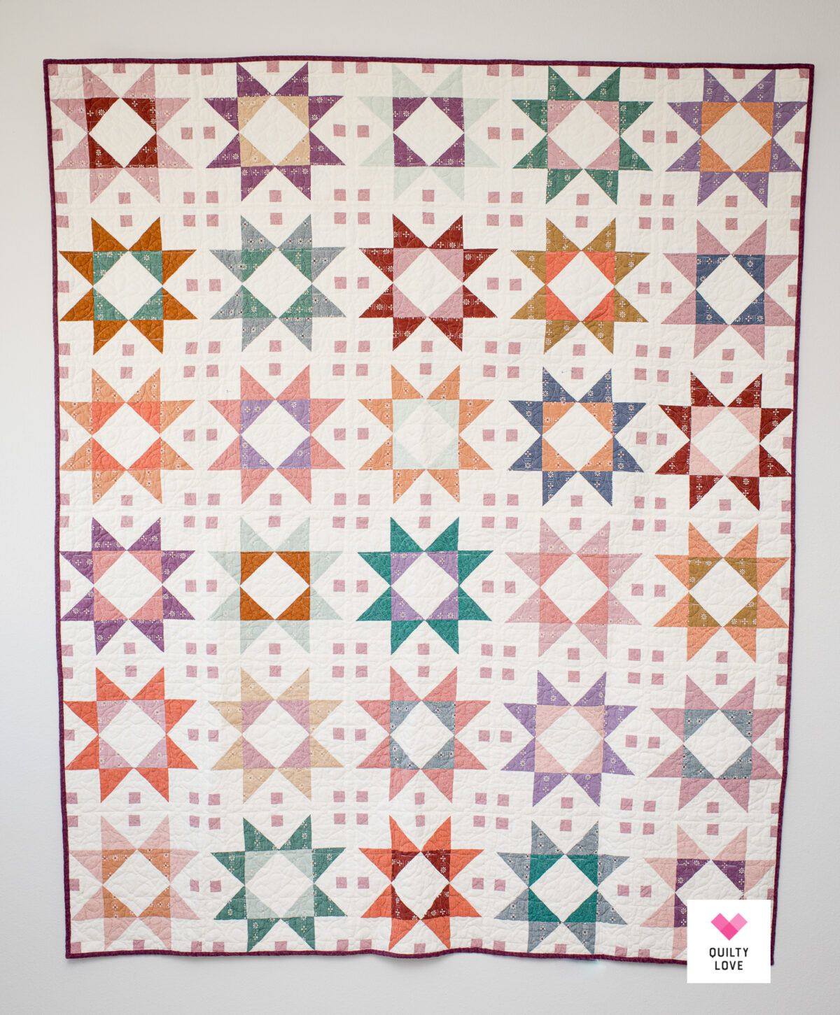 Fableism Forest Forage Tiled Stars II quilt by Quilty Love - Quilty Love