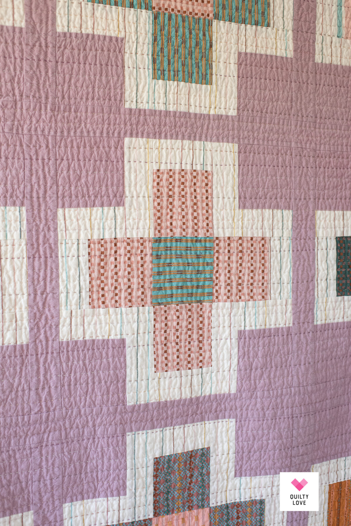 Hand quilted Fableism Canyon Springs Plus Charmed quilt - Quilty Love