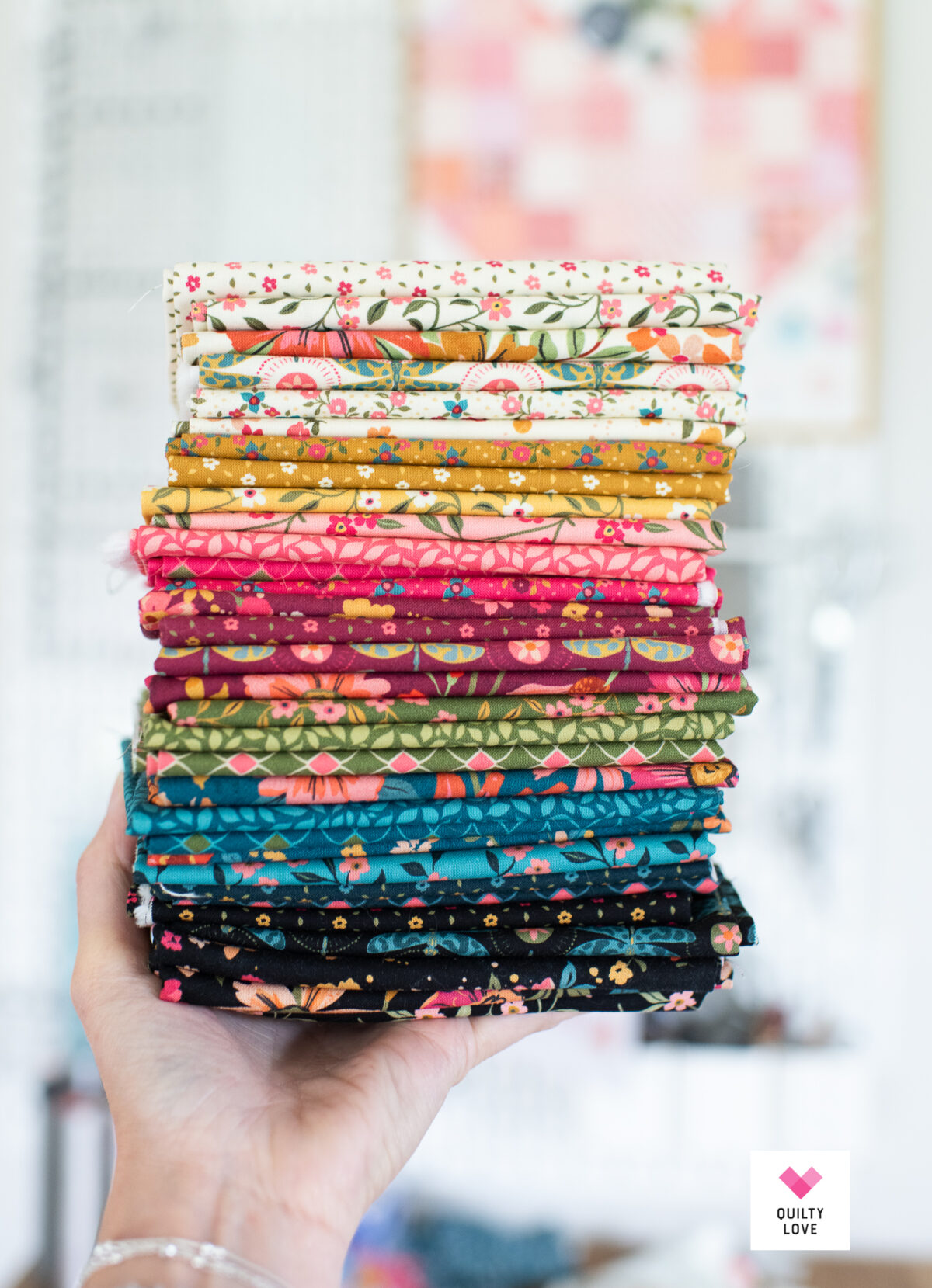 Sagewood Fabrics Lucky Log Cabins quilt - Quilty Love