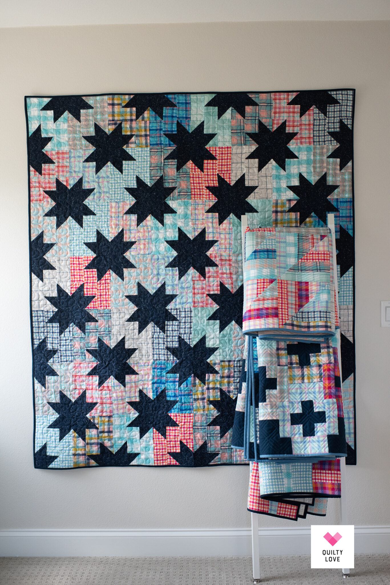 Flannel Cozy Season Star Pop quilt - Quilty Love