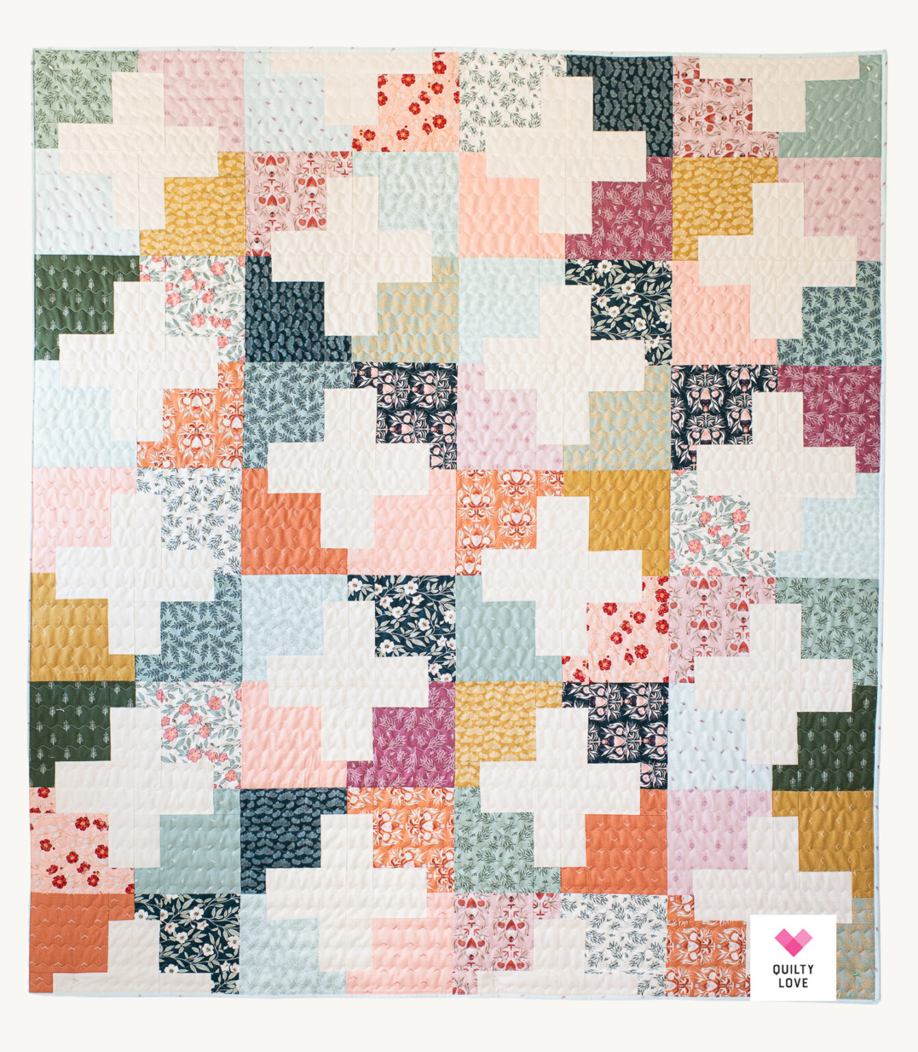 Plus Pop quilt pattern - a new stash friendly plus quilt - Quilty Love