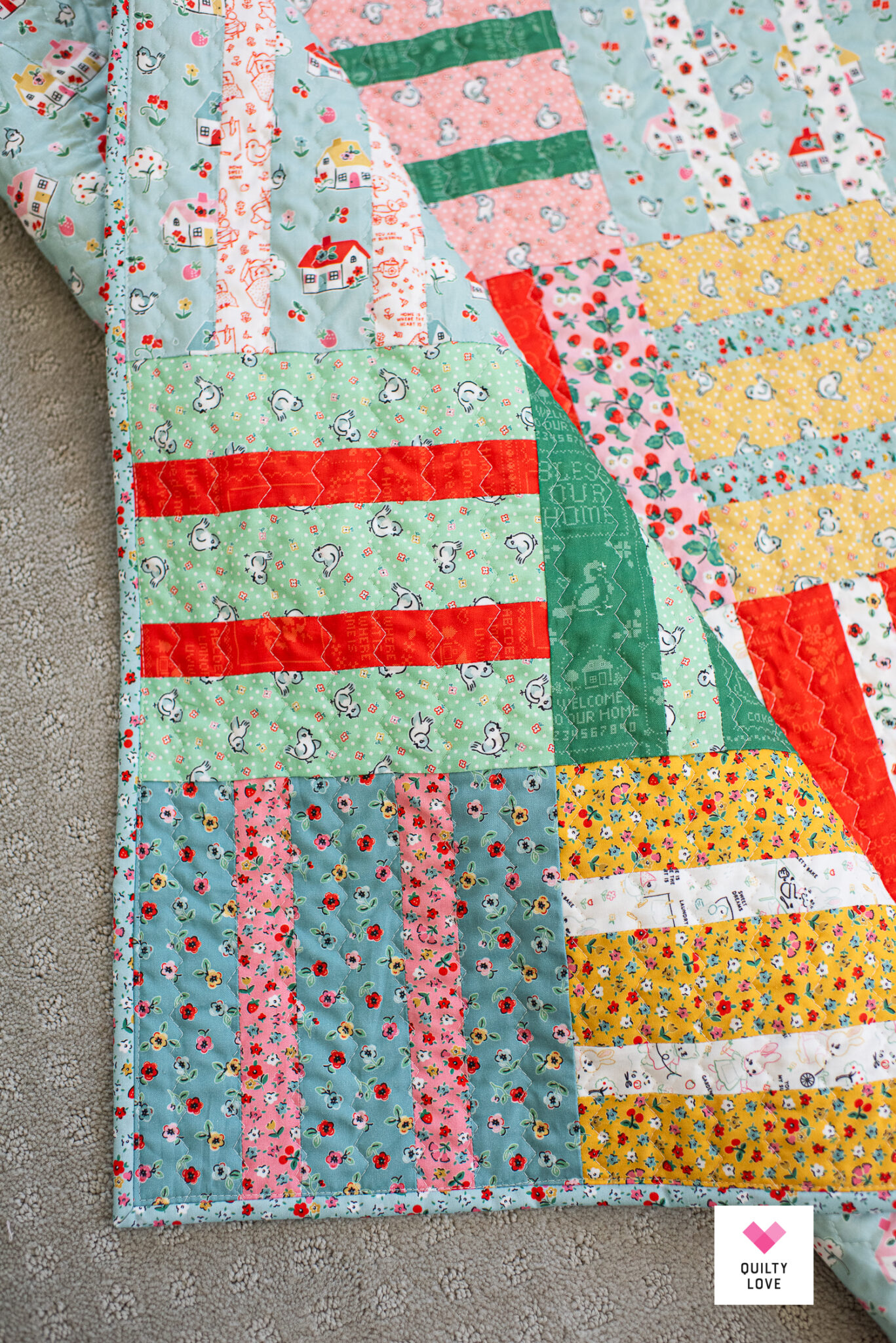 Poppie Cotton Home Sweet Home Cake Dash Quilt - Quilty Love