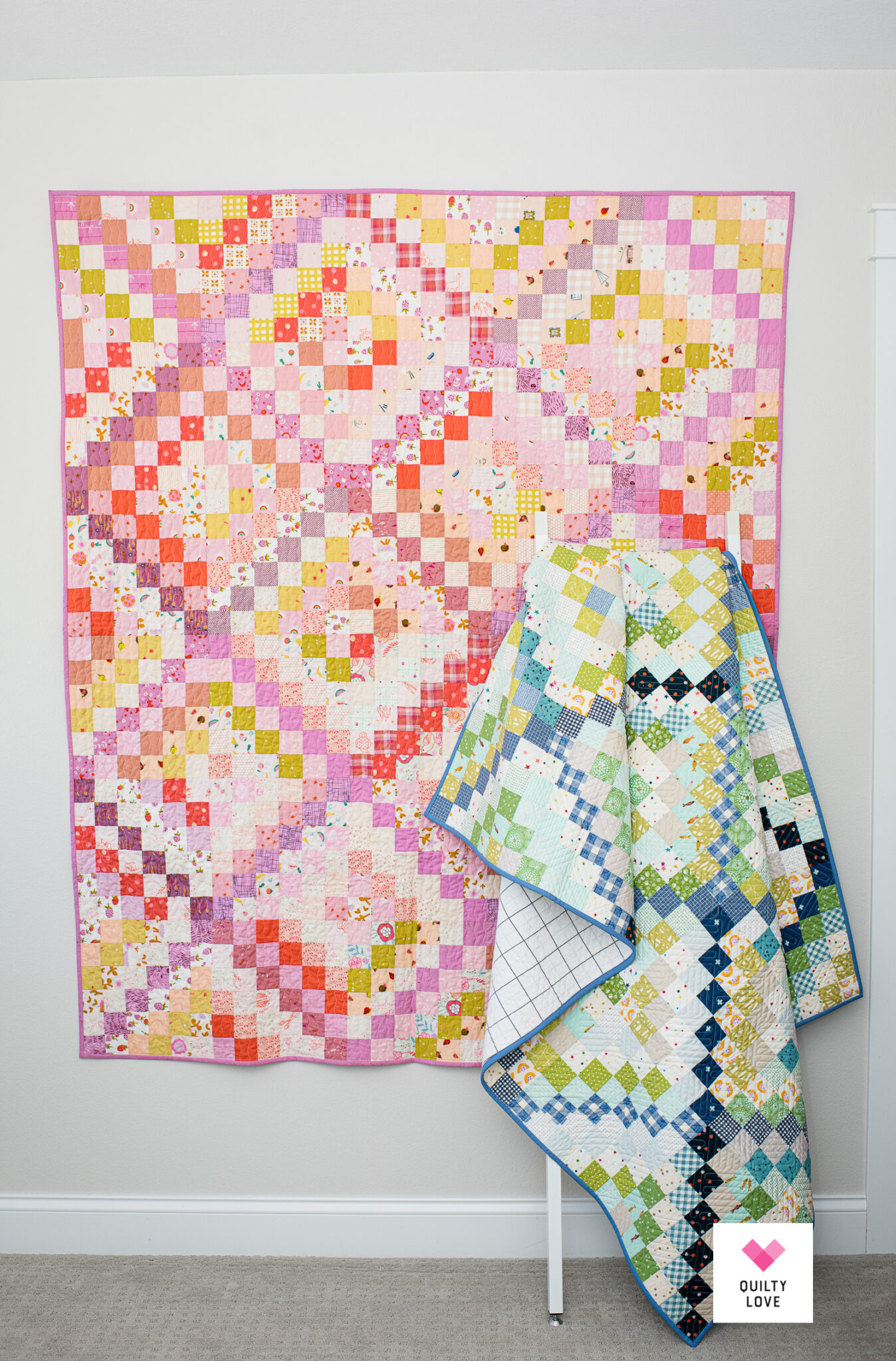 Free Pattern - Scrappy Granny Squares quilt pattern - Quilty Love