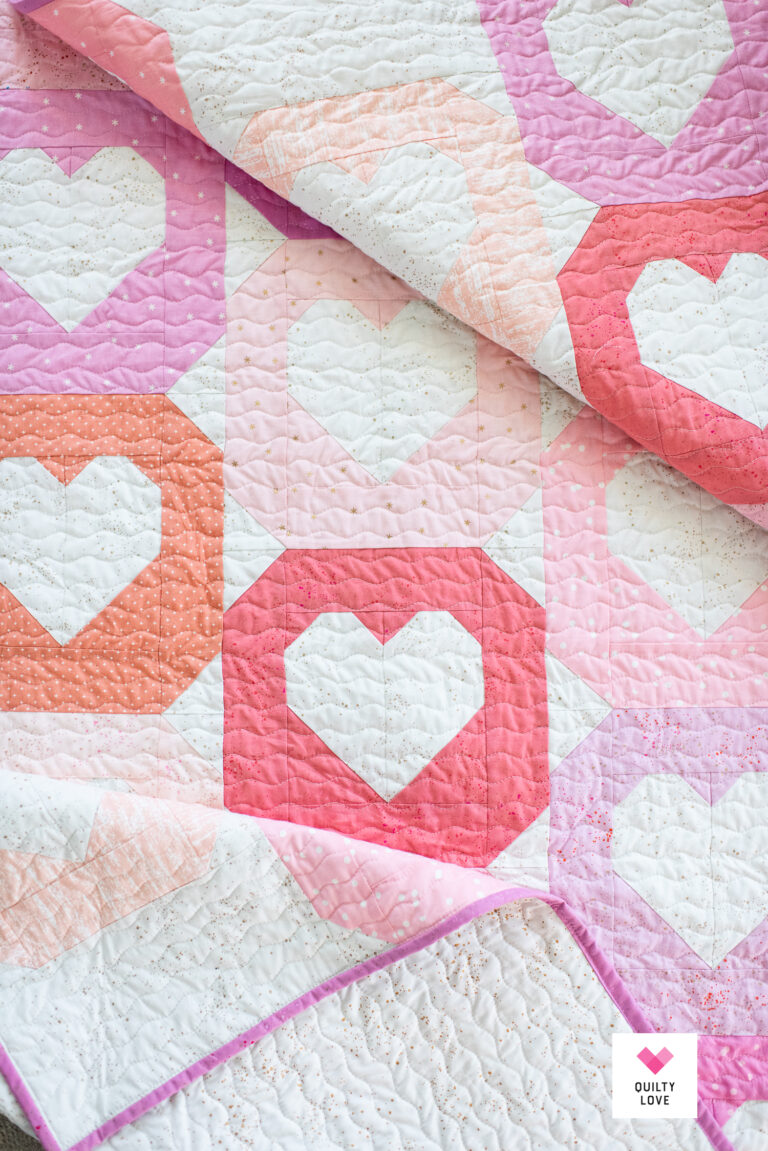 Classic Hearts quilt in Ruby Star Society Basics - Quilty Love