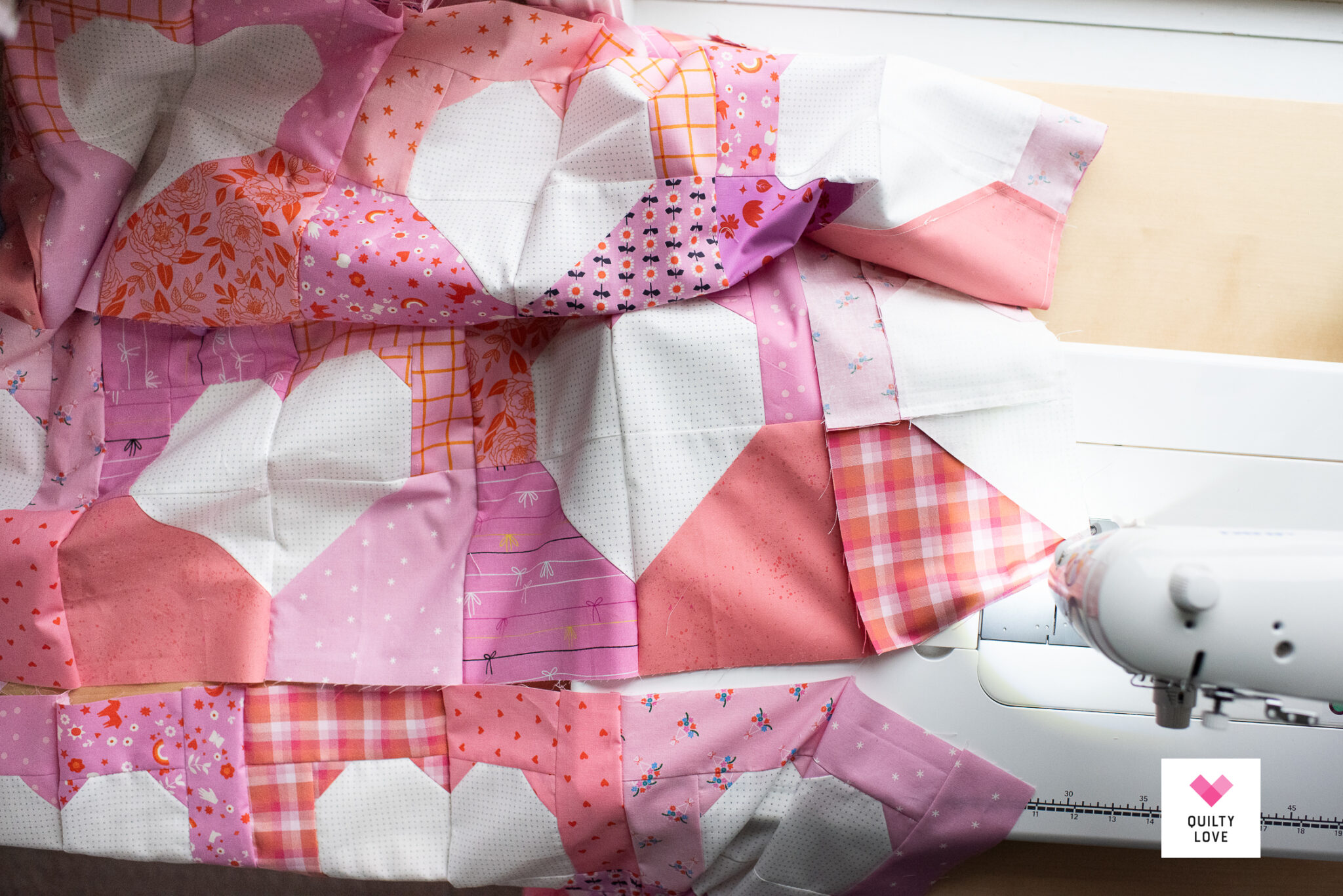 Patchwork Hearts II quilt pattern - the new Quilty Love heart pattern - Quilty Love