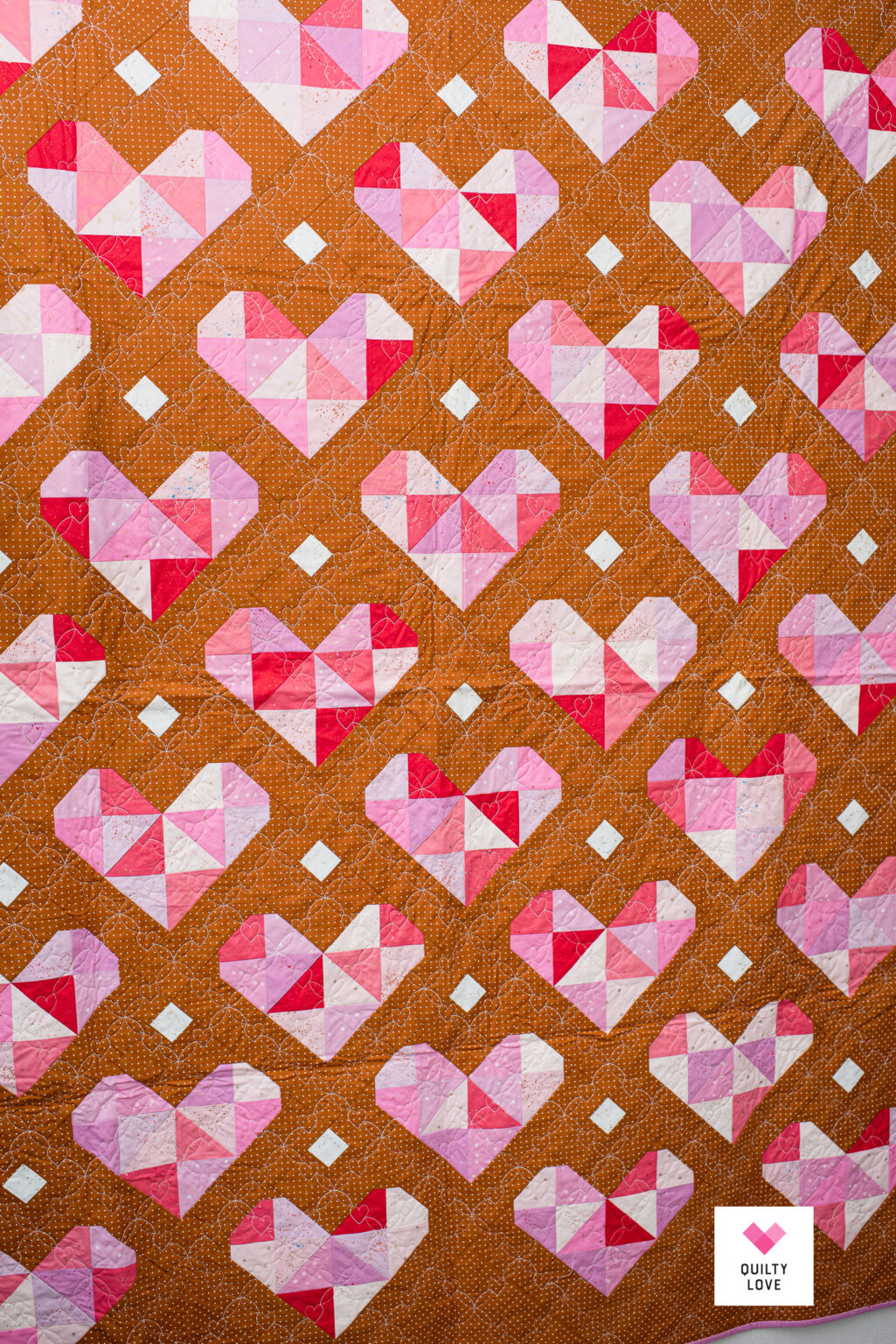 Heart Gems Quilt using Ruby Star Society Basics - Quilty Love