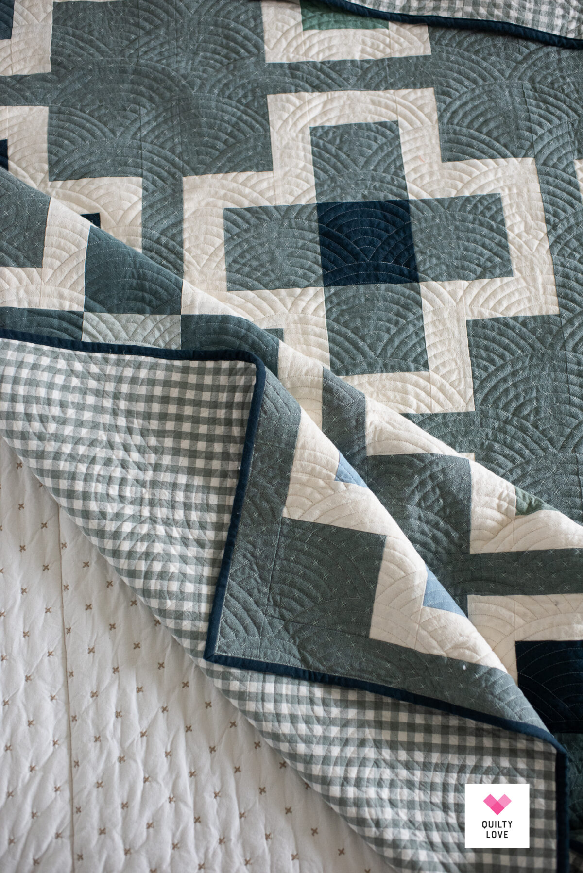 Plus Charmed Quilt Pattern - The Fableism Sprout Wovens one - Quilty Love