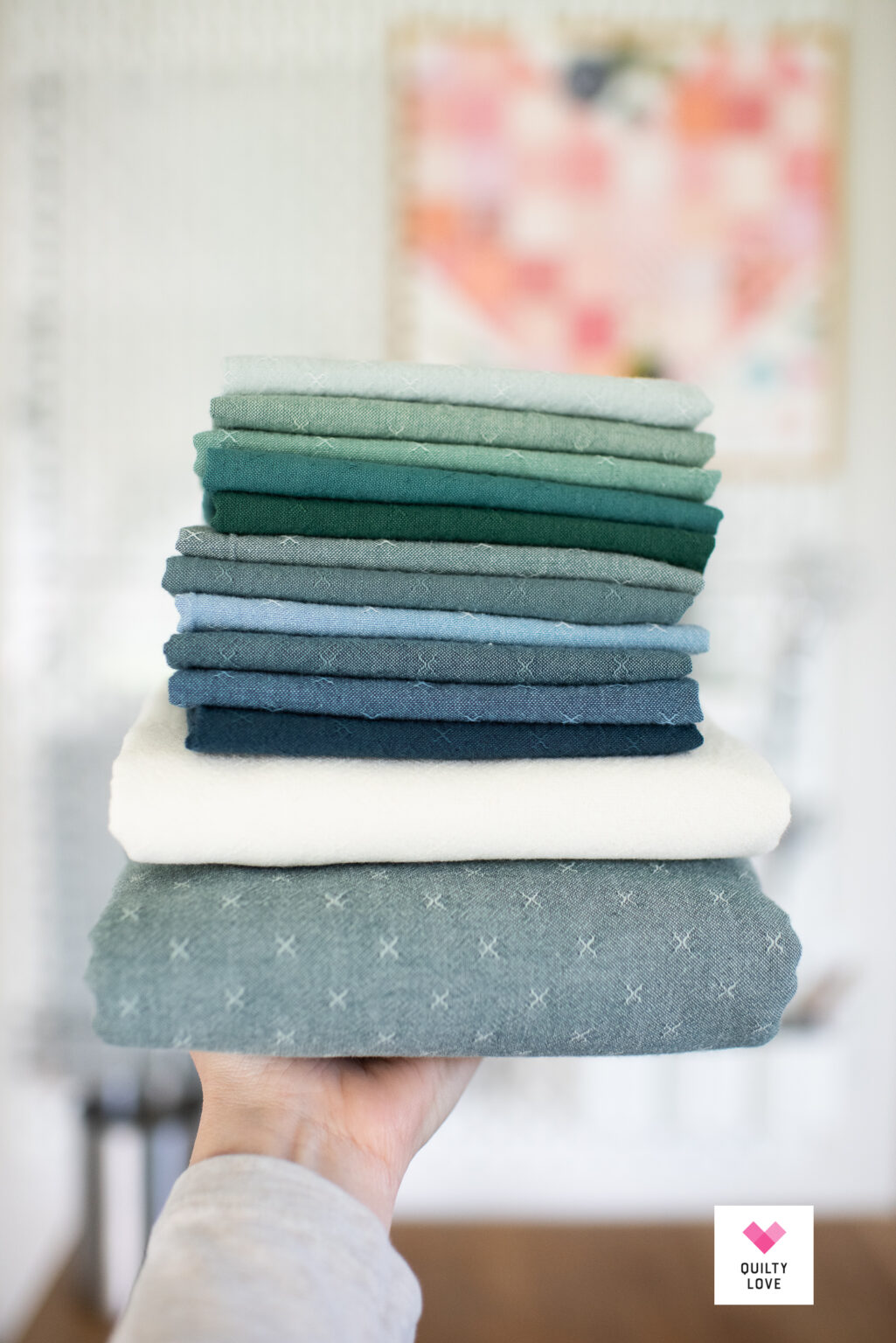 Plus Charmed Quilt Pattern - The Fableism Sprout Wovens one - Quilty Love