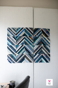 The blue String Scrap Stash Quilt - Quilty Love