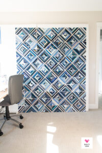 The blue String Scrap Stash Quilt - Quilty Love