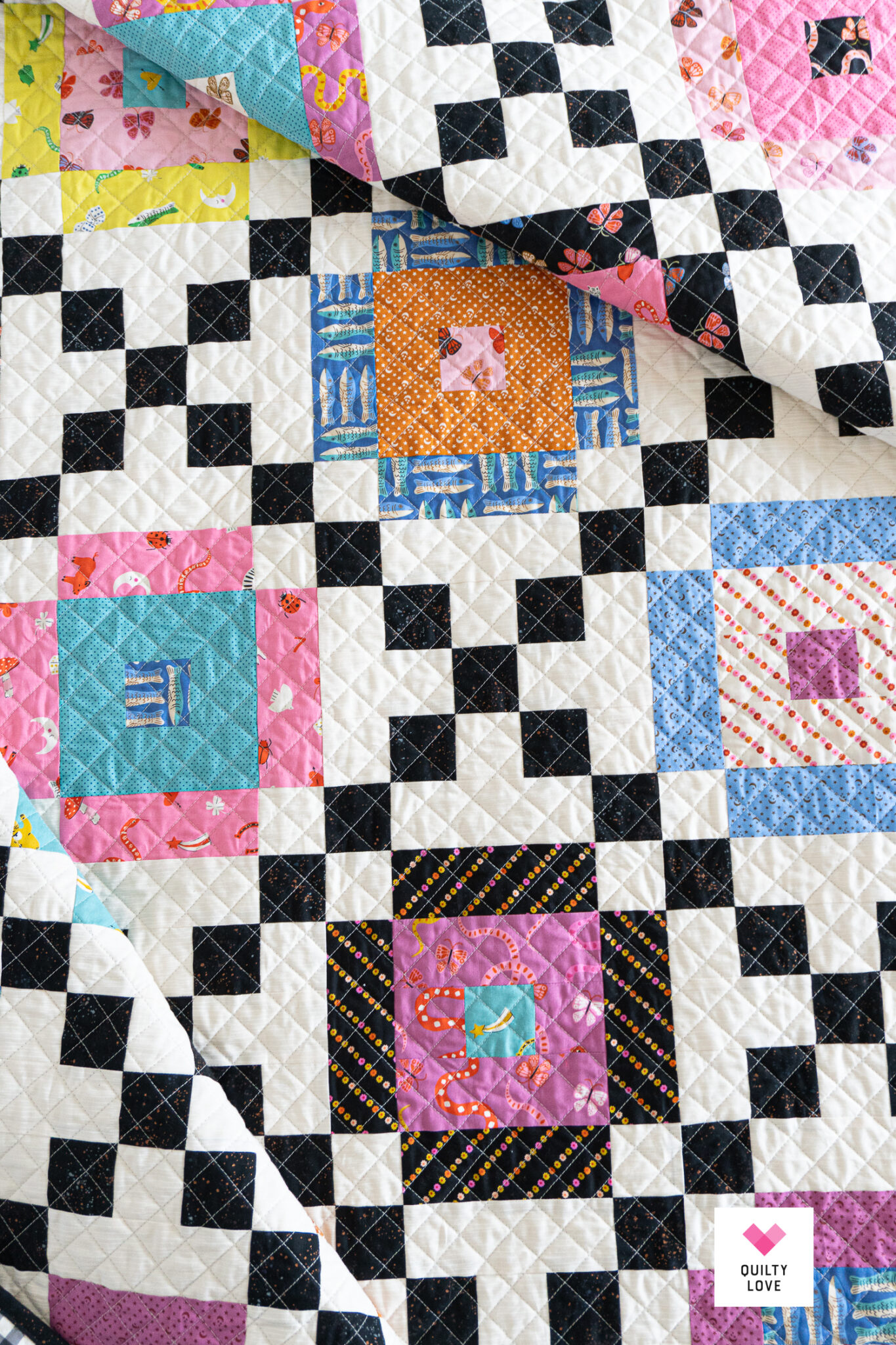Lucky Links quilt sewn up in Ooh Lucky Lucky - Quilty Love