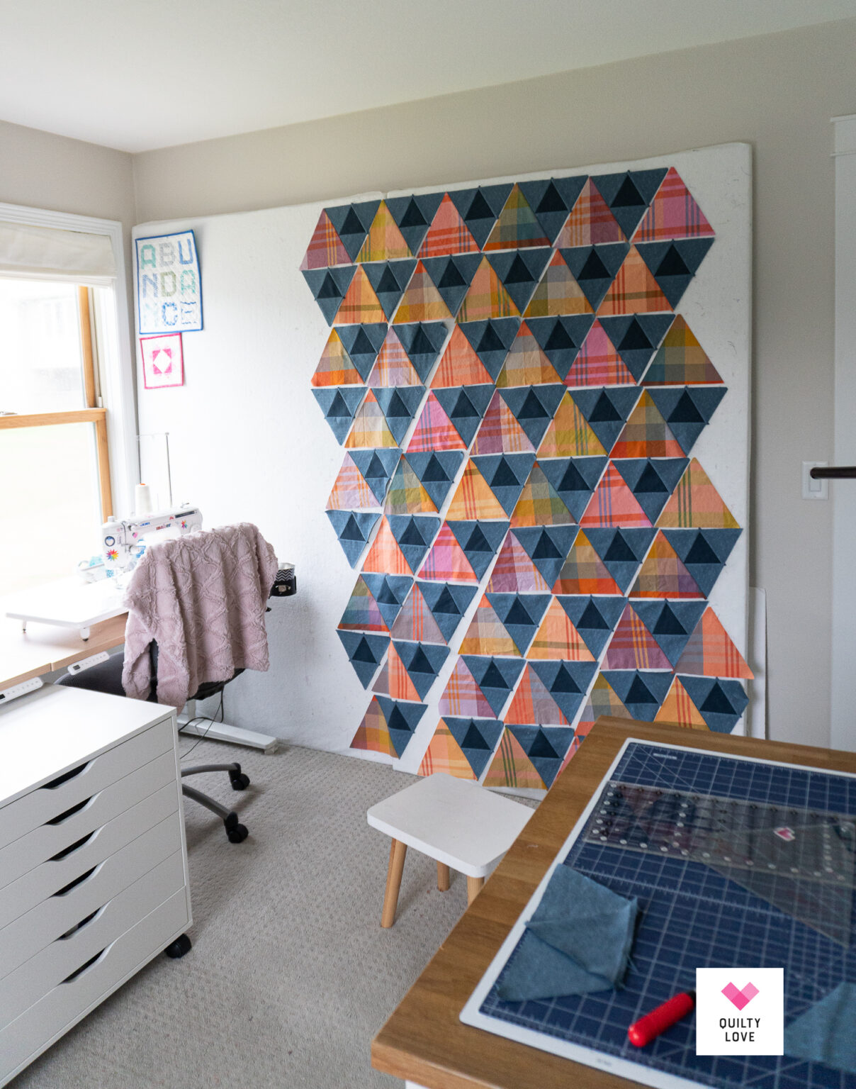 Fableism Lumiére Plaids Triangle Peaks quilt - Quilty Love