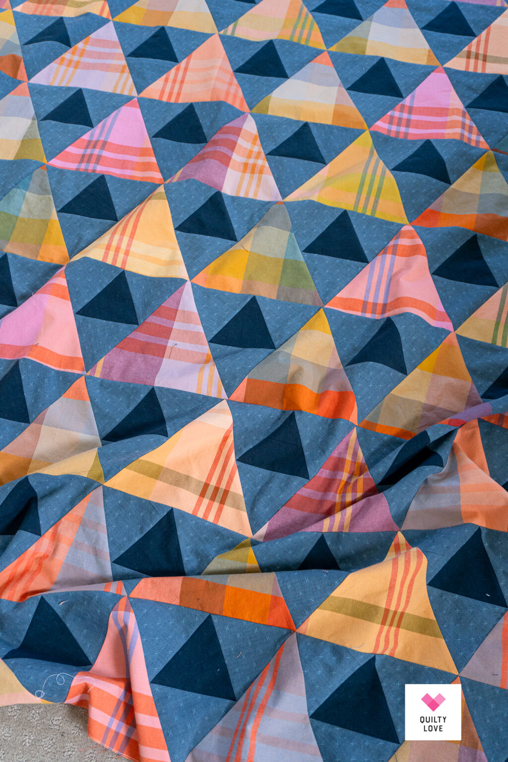 Fableism Lumiére Plaids Triangle Peaks quilt - Quilty Love