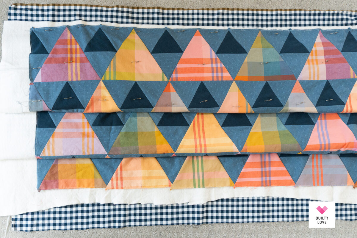 Fableism Lumiére Plaids Triangle Peaks quilt - Quilty Love