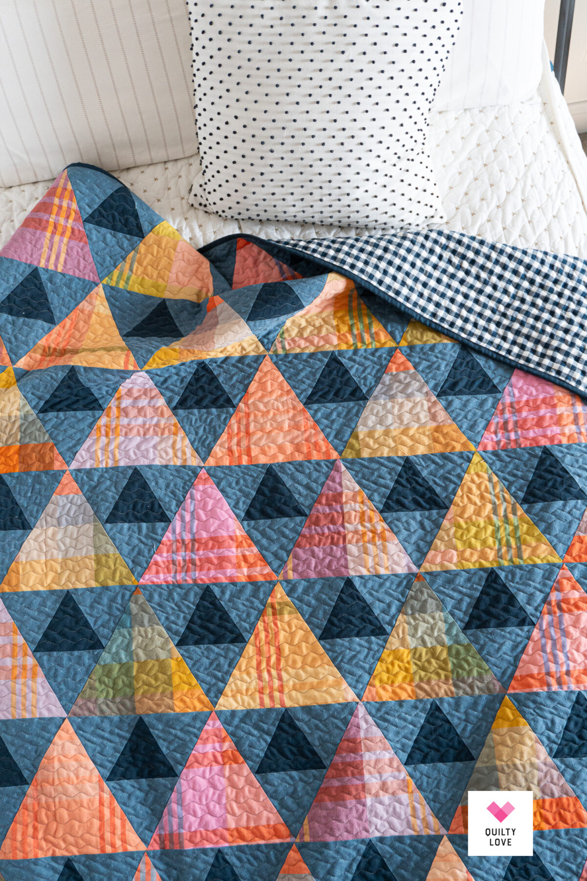 Fableism Lumiére Plaids Triangle Peaks quilt - Quilty Love