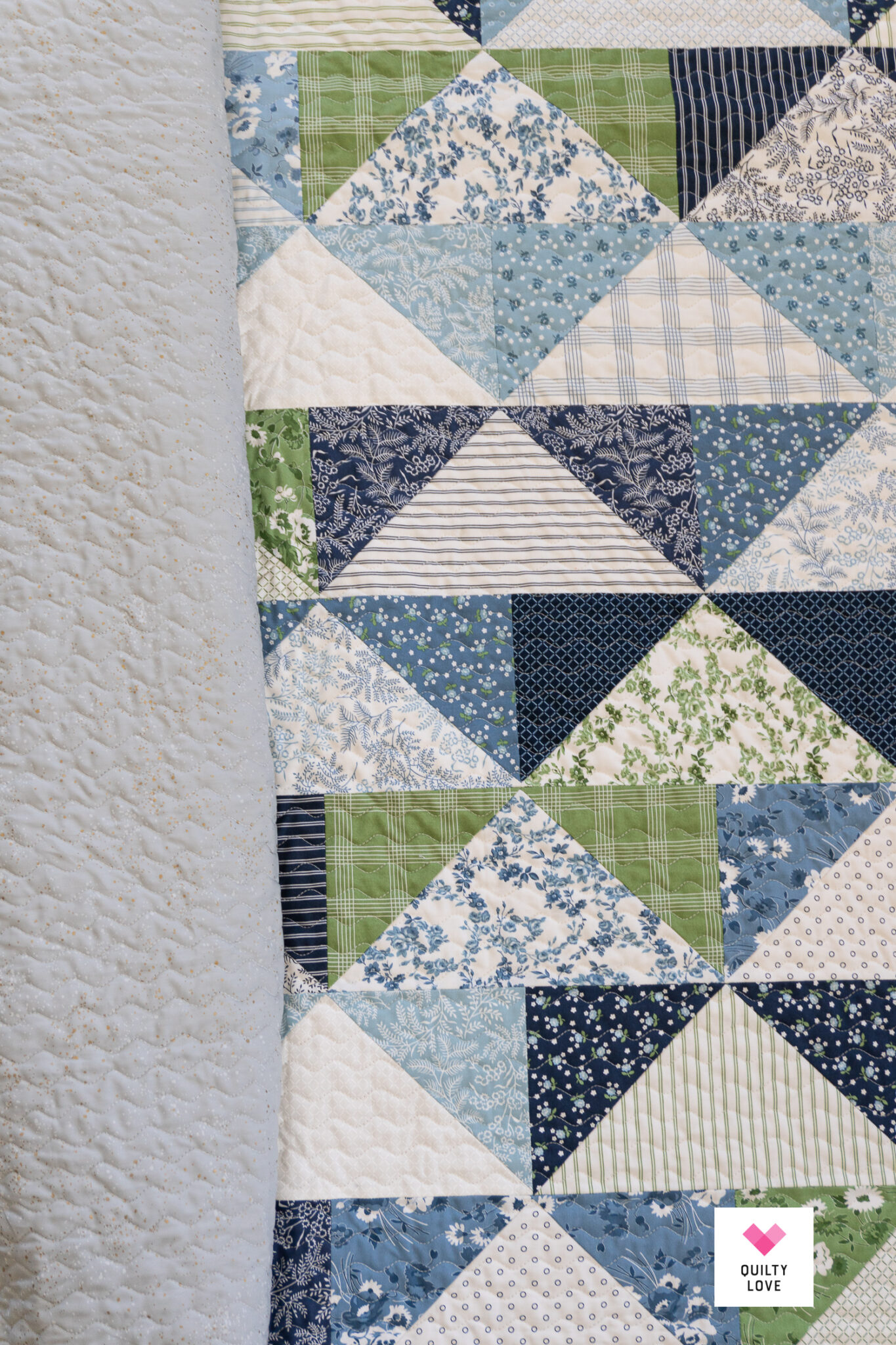 Nantucket Summer Fabric Flying Geese Patchwork Quilt – Quilty Love ...