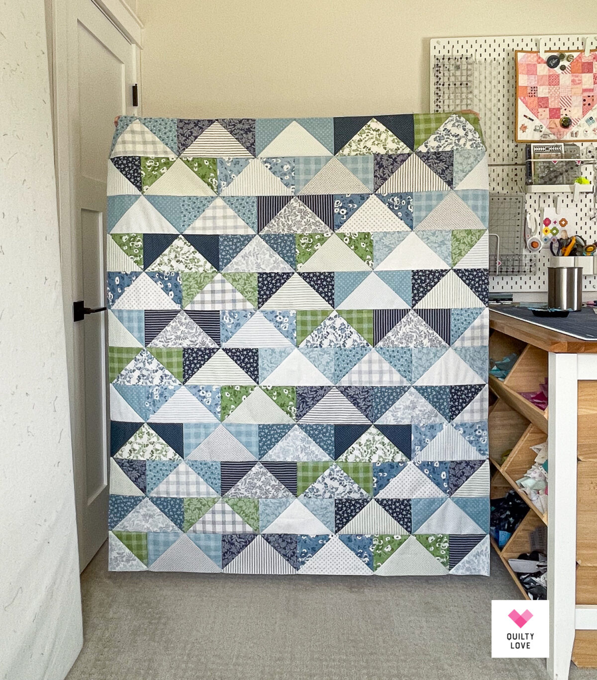Nantucket Summer Fabric Flying Geese Patchwork Quilt – Quilty Love ...