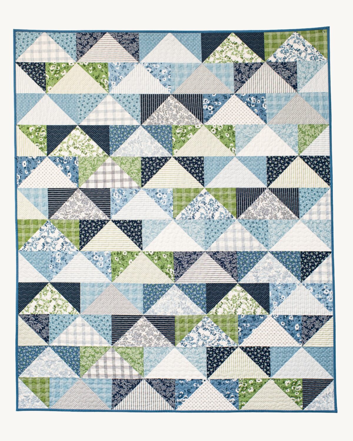 Nantucket Summer Fabric Flying Geese Patchwork Quilt – Quilty Love ...