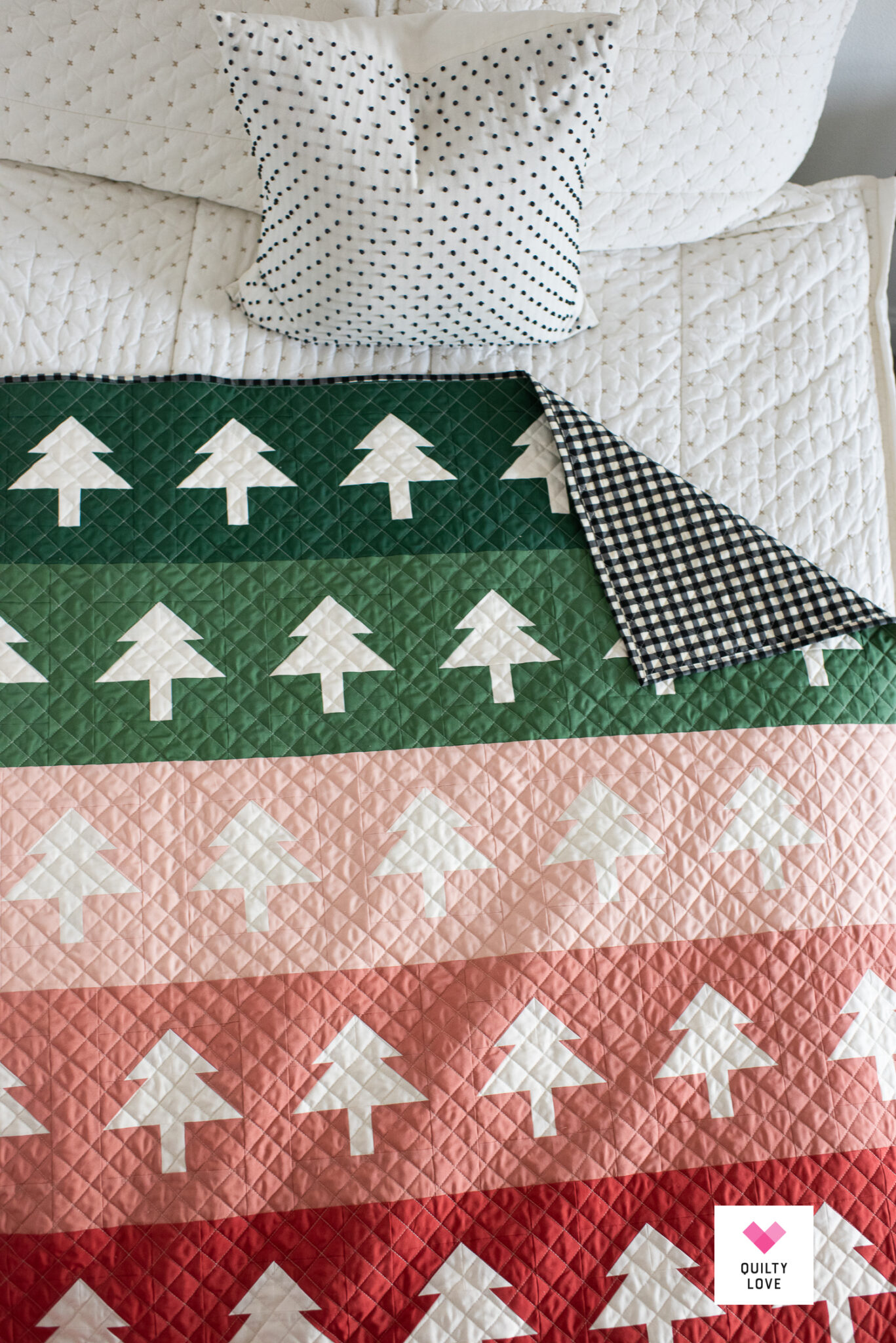 Modern Scandinavian Tree Rows Quilt - Perfect Holiday Quilt Pattern ...