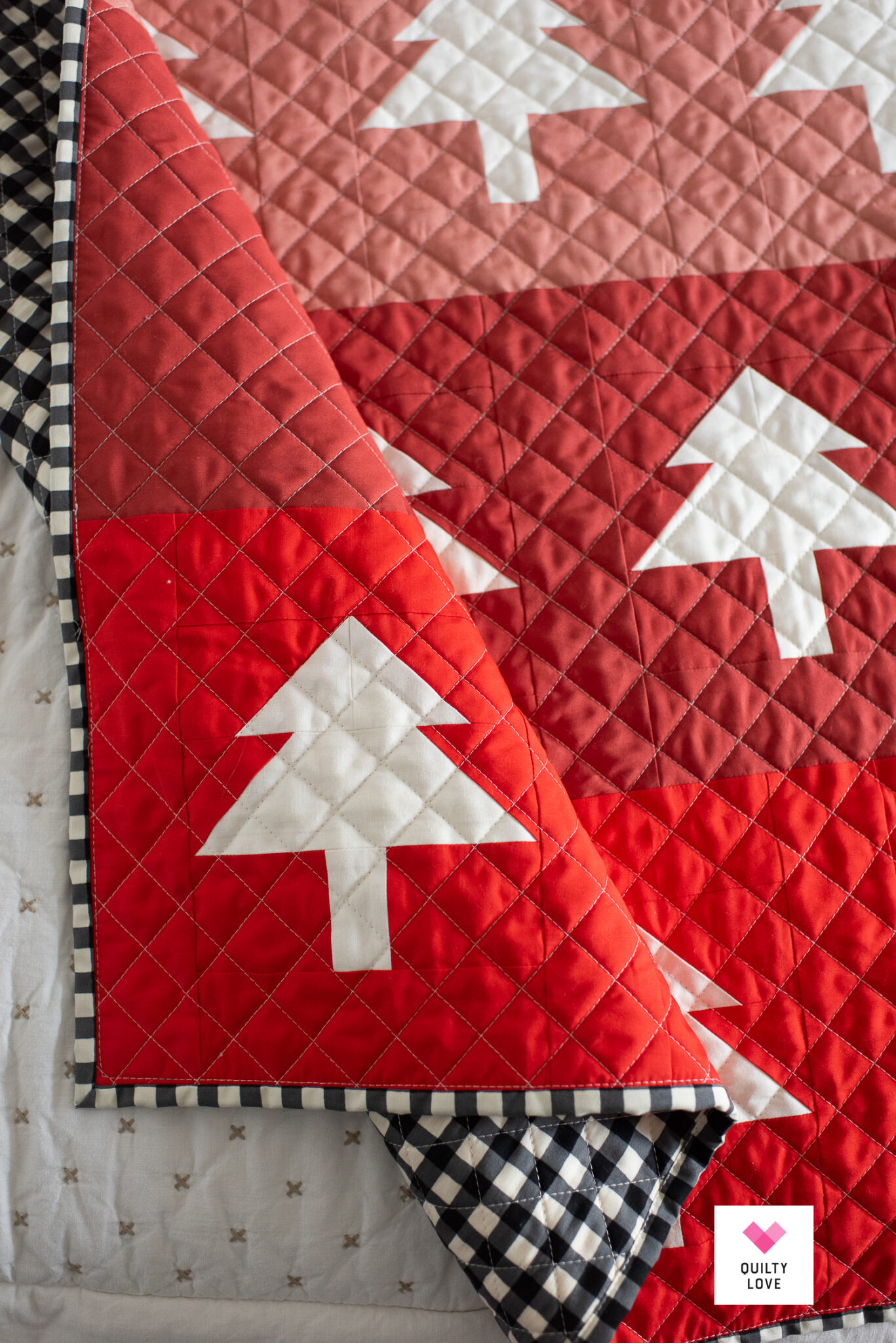 Modern Scandinavian Tree Rows Quilt - Perfect Holiday Quilt Pattern ...