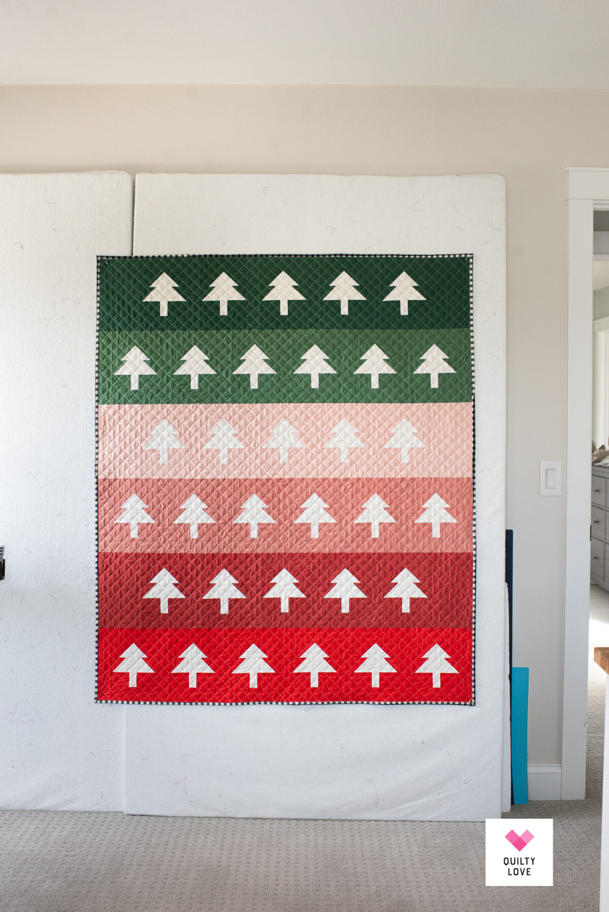 Modern Scandinavian Tree Rows Quilt - Perfect Holiday Quilt Pattern ...